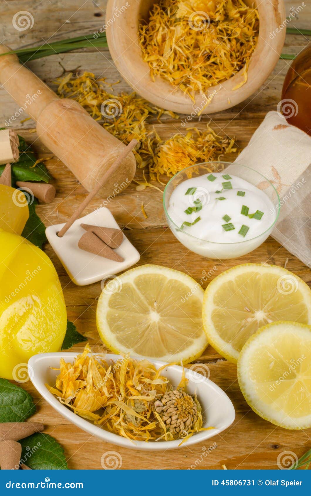 Natural Lemon Cosmetics Still Life Stock Image - Image of aromatherapy ...