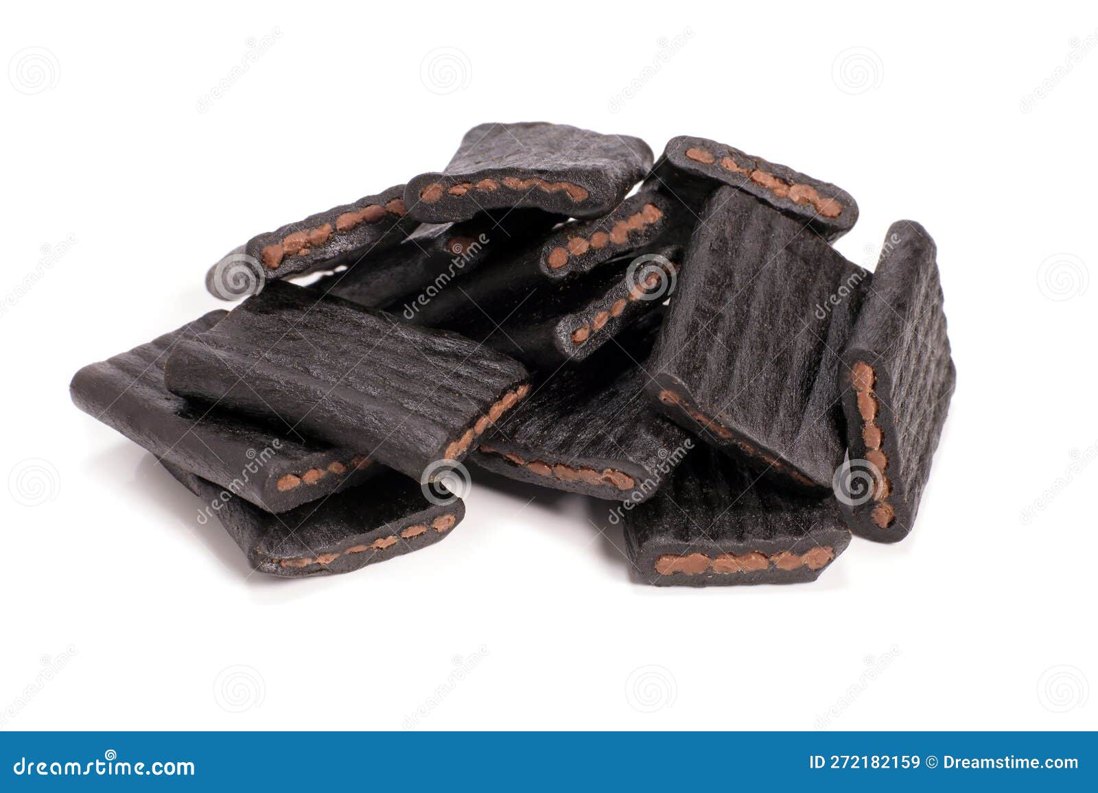 Natural Licorice Candy Close-up Isolated on White Stock Image - Image ...