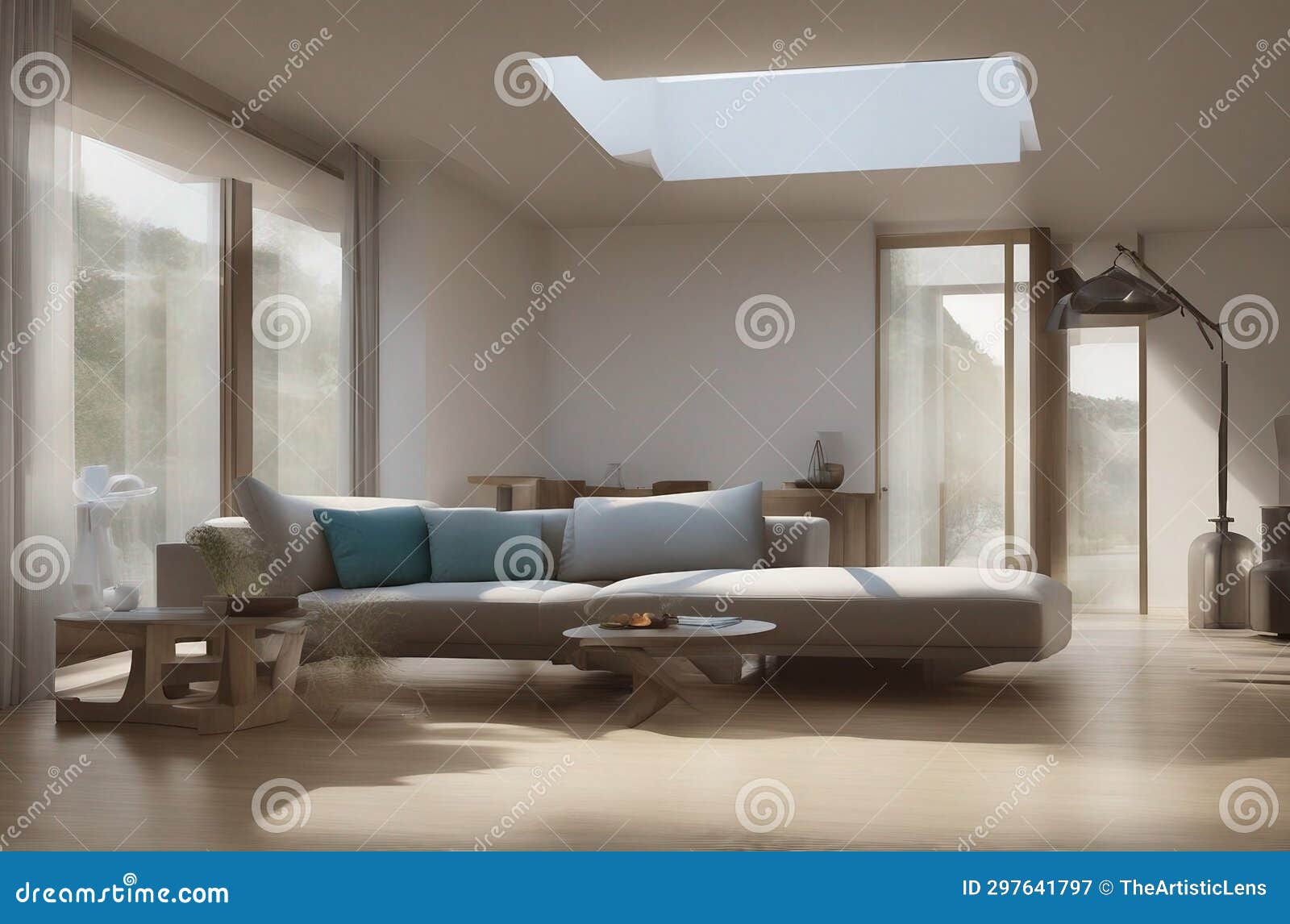 Natural Light Coming from the Windows Stock Illustration - Illustration ...