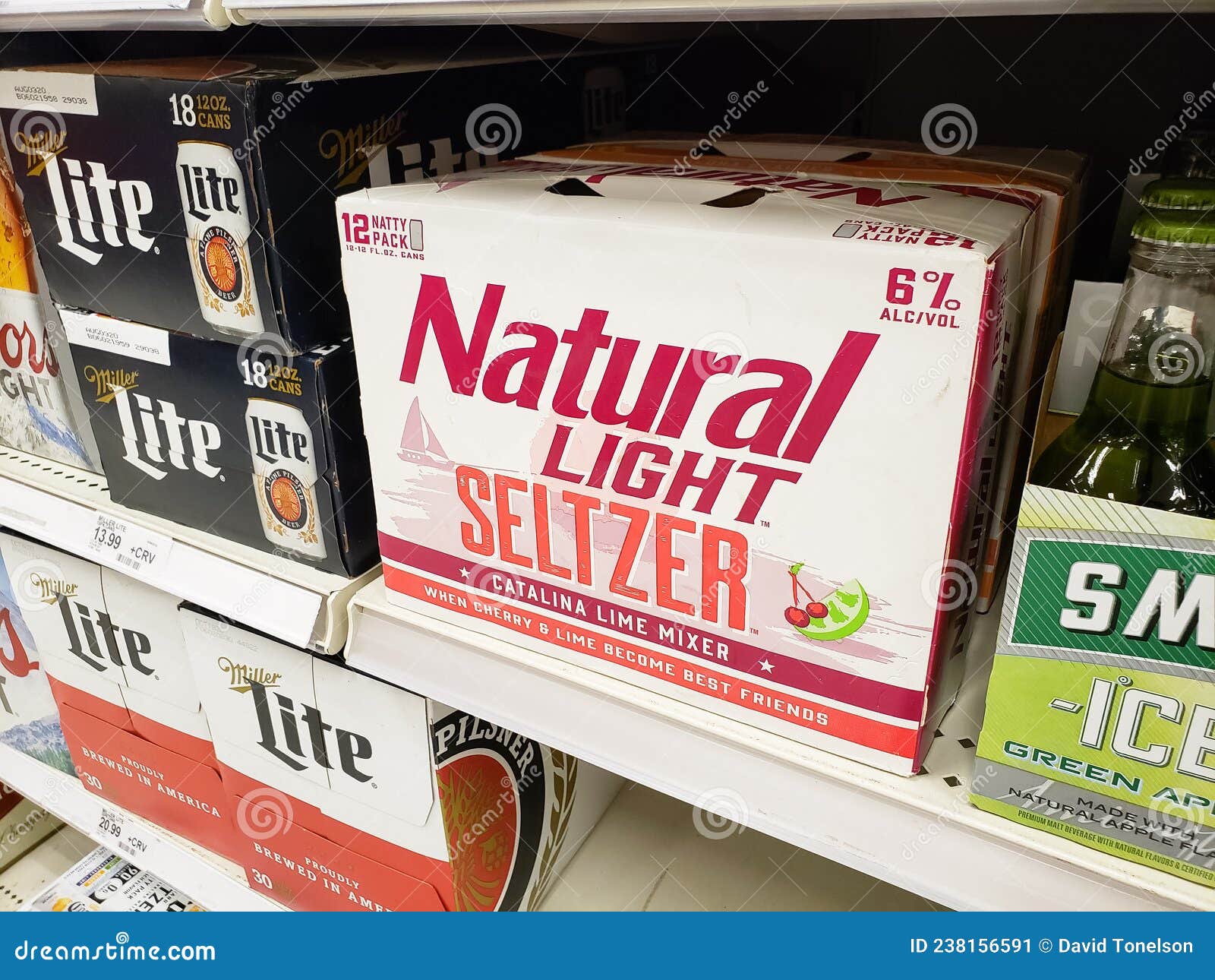 Natural Light Seltzer Case at Store Editorial Photo - Image of beer ...