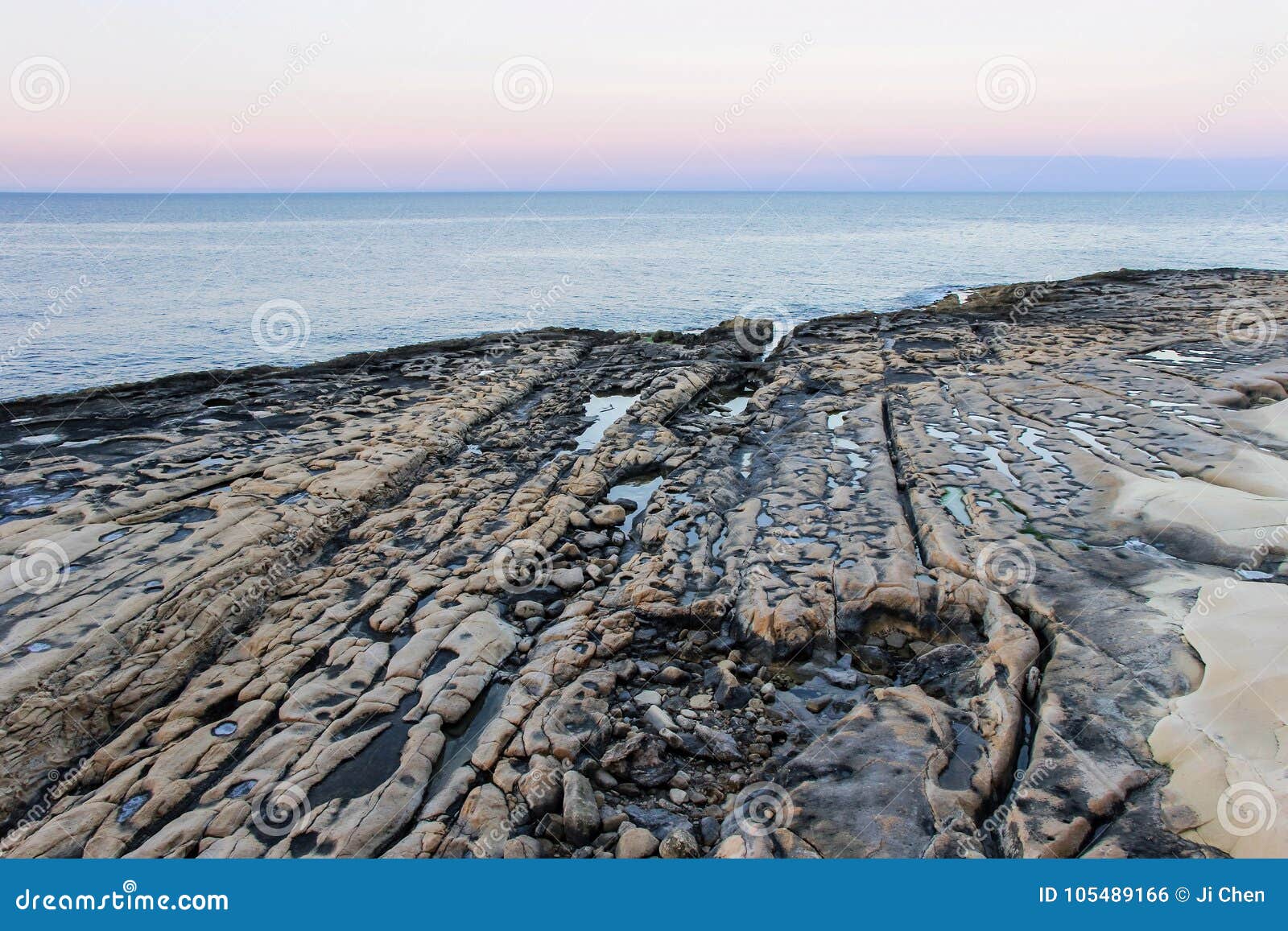 Limestone Beach in Malta at Sunset Stock Photo - Image of coastline ...