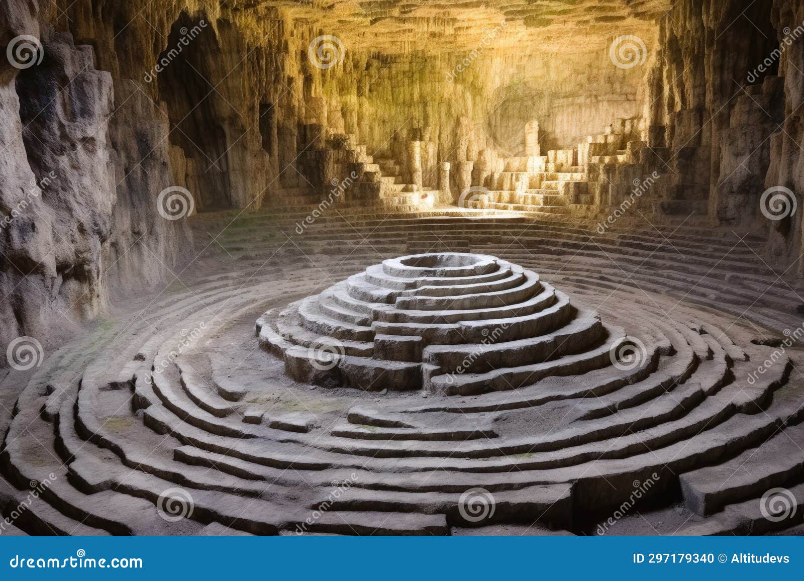 Natural Limestone Labyrinth Underground Stock Photo - Image of tunnels ...