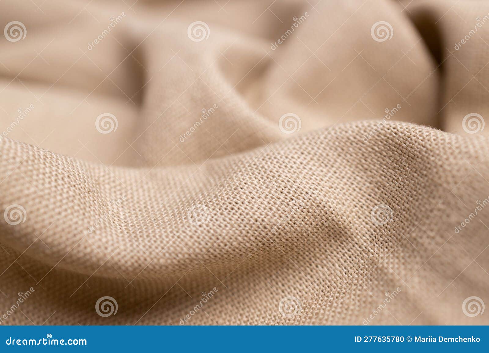 Natural Linen Fabric Texture. Rough Crumpled Burlap Background Stock ...