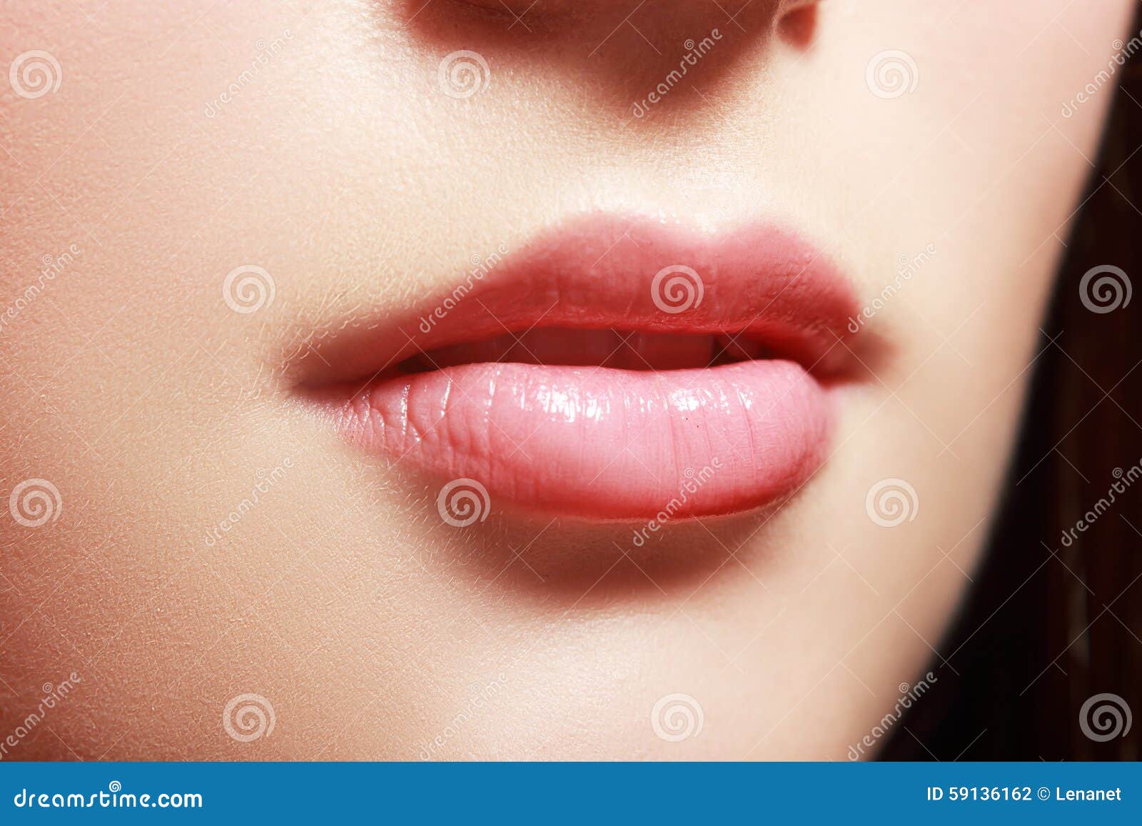 Natural lips stock photo. Image of lipgloss, adult, care - 59136162