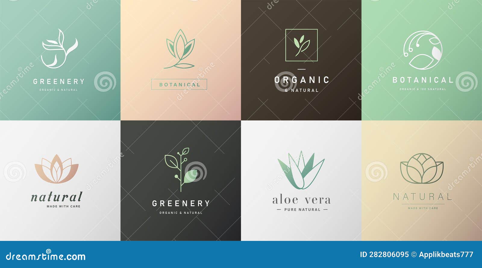 Natural Logo Design for Branding Stock Vector - Illustration of badge ...