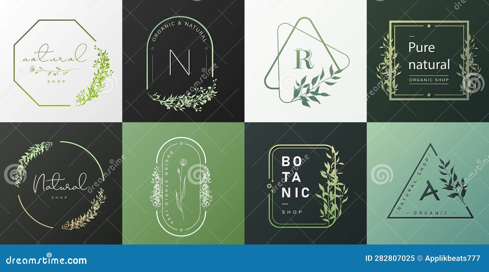 Natural Logo Design for Branding Stock Vector - Illustration of health ...
