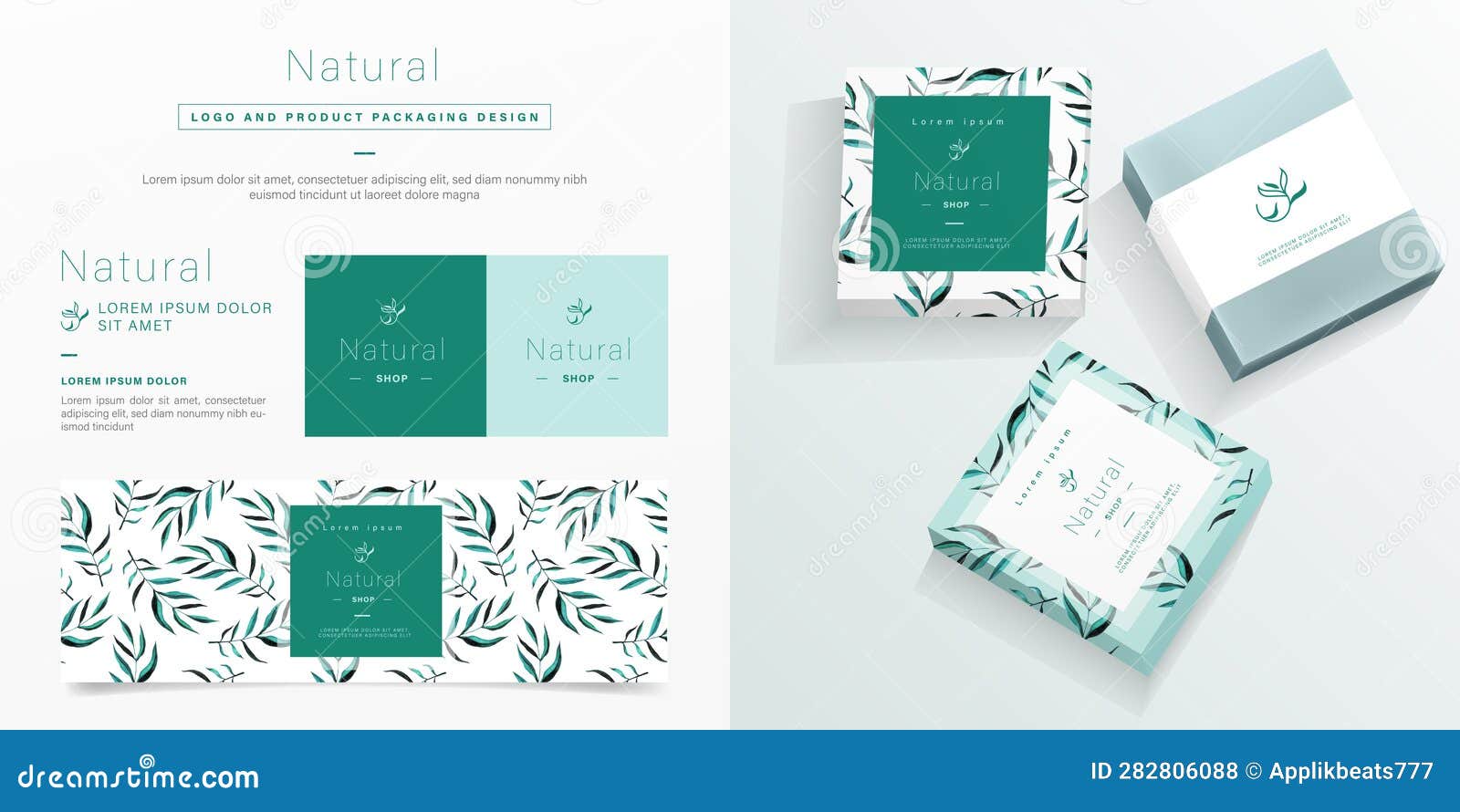 Natural Logo and Packaging Design Template. Natural Soap Package Mockup ...