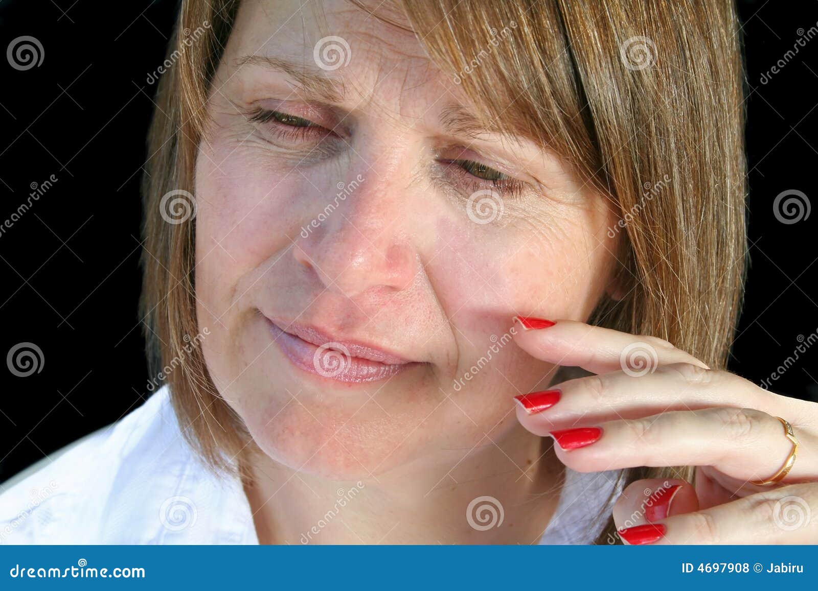 Natural Look Middle Aged Woman Stock Photo - Image of green, hair: 4697908