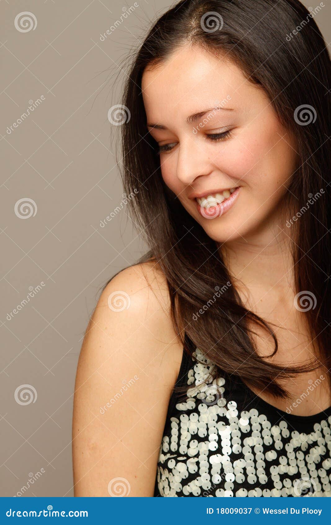 Natural looking brunette stock image. Image of fresh - 18009037