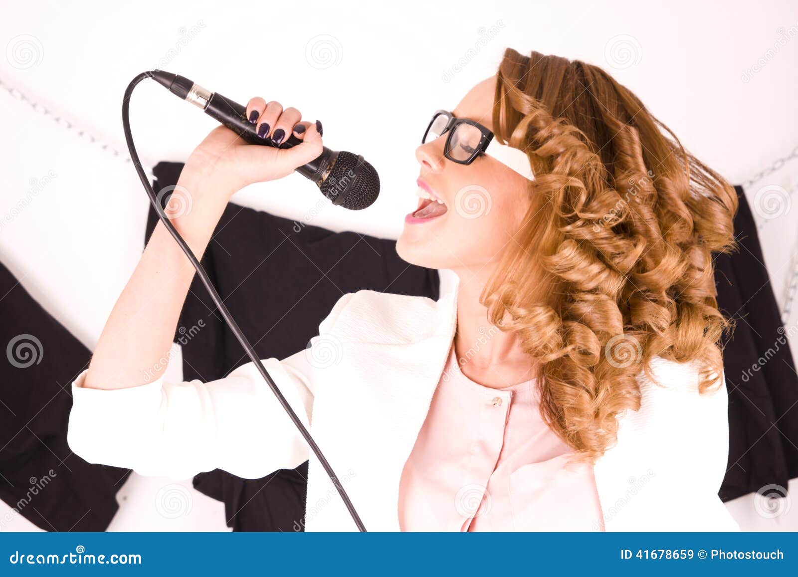 Natural Looking Young Female Pop Singer Stock Image - Image of beauty ...