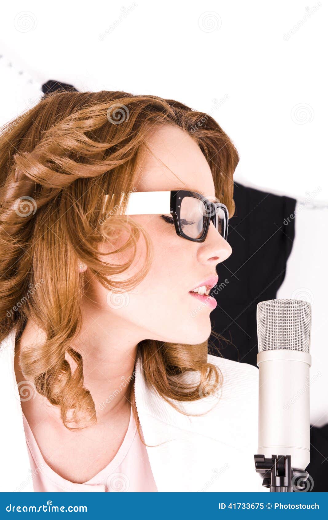 Natural Looking Young Female Pop Singer Stock Image - Image of ...