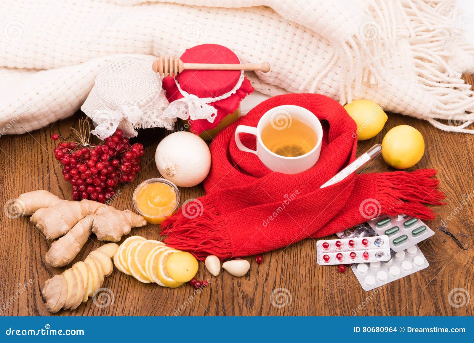 Natural Medicine - a Safe and Effective Treatment for Colds Stock Photo ...