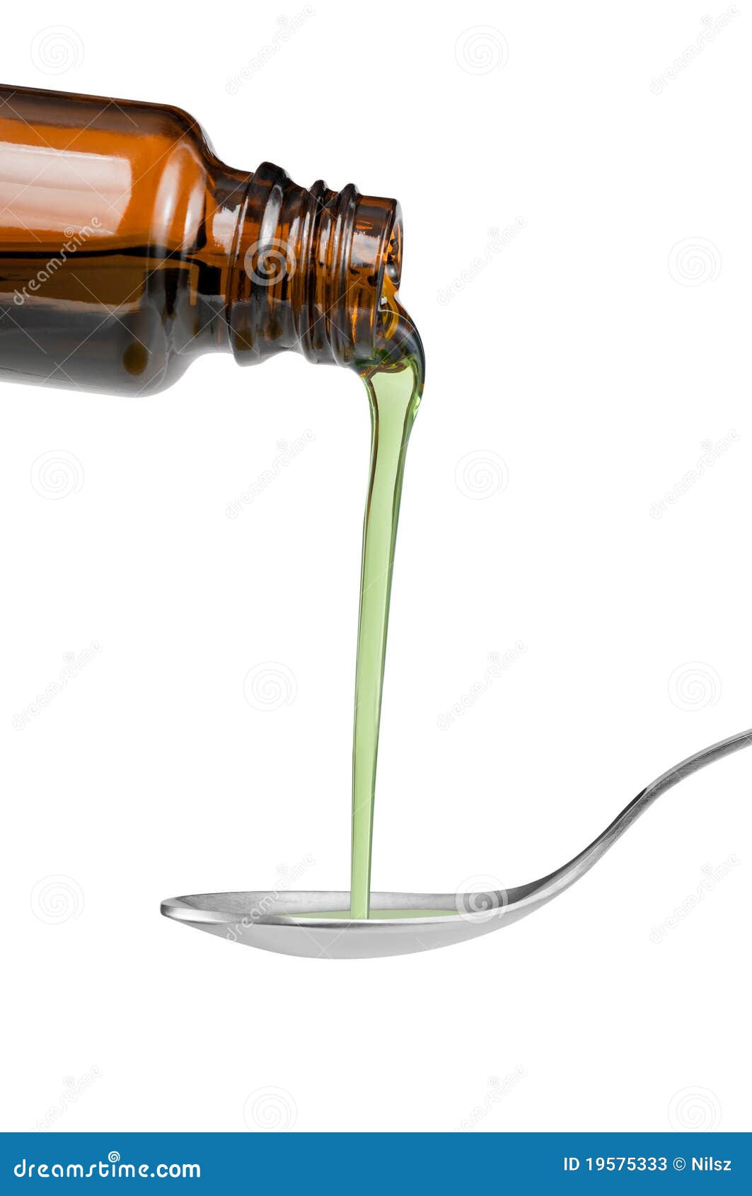 Natural medicine on spoon stock image. Image of therapy - 19575333