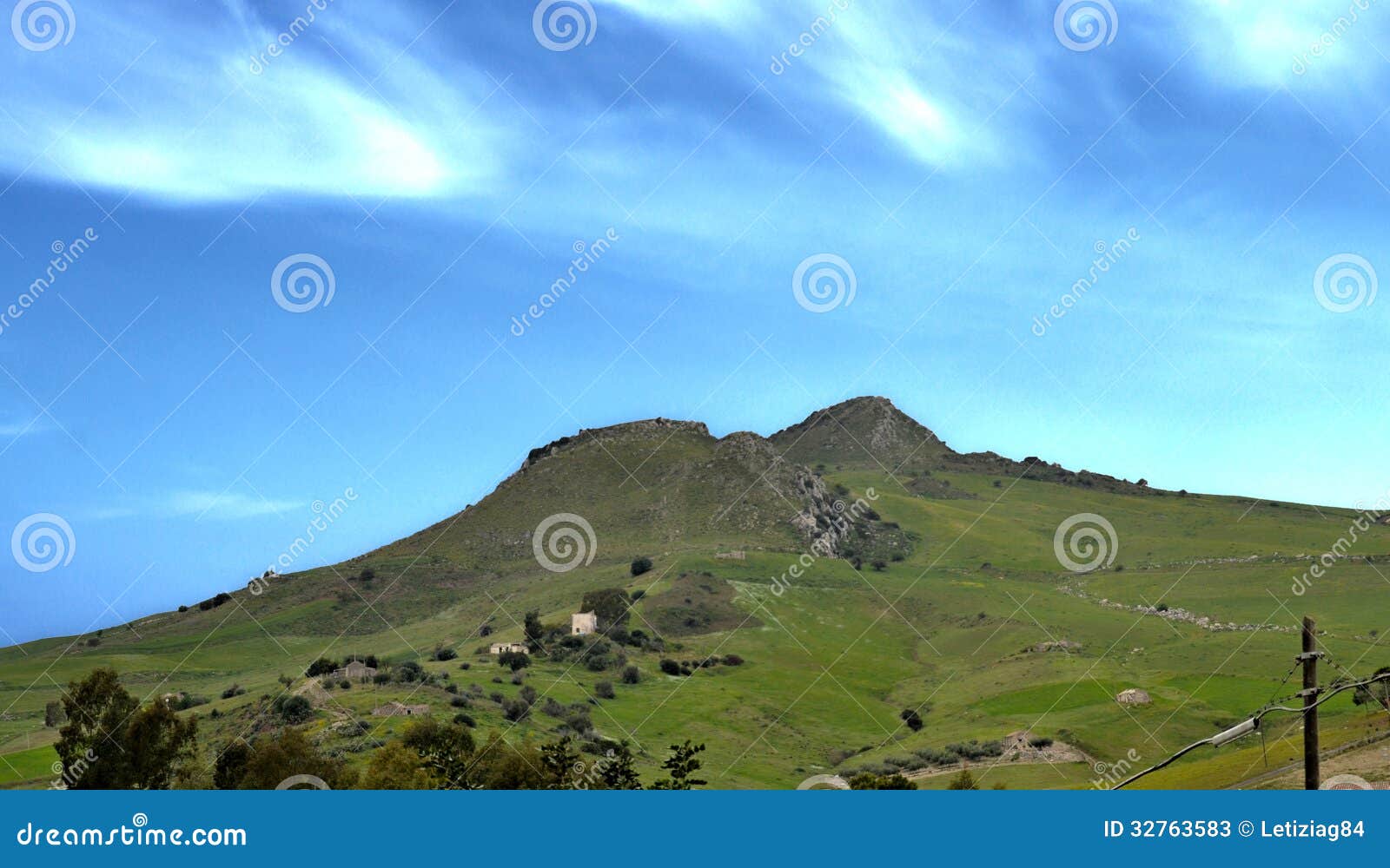 Natural Mediterranean Landscape Stock Image - Image of countryside ...