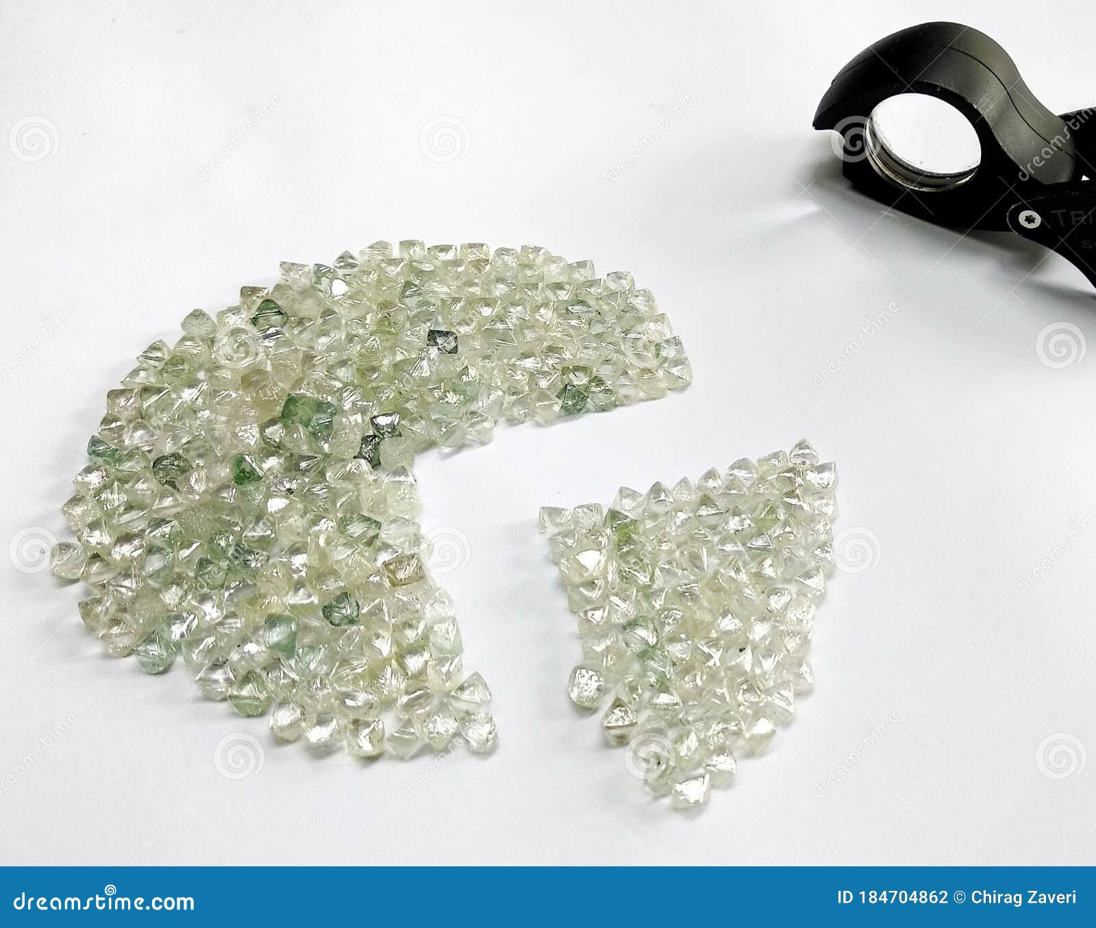 Natural Mined Small Rough Gemstones Diamonds Stock Photo - Image of ...