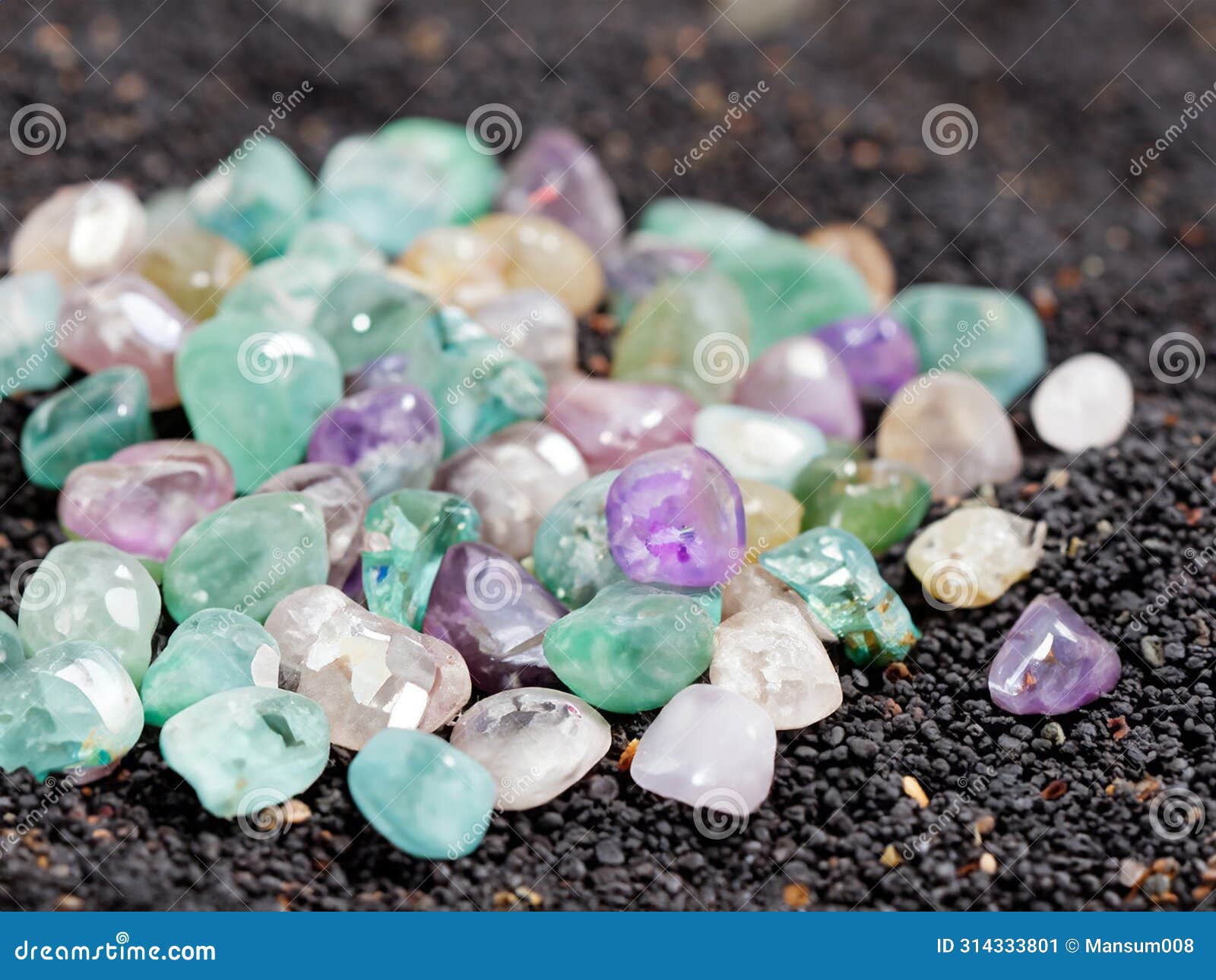 Natural Mineral Gemstone on the Ground Stock Illustration ...