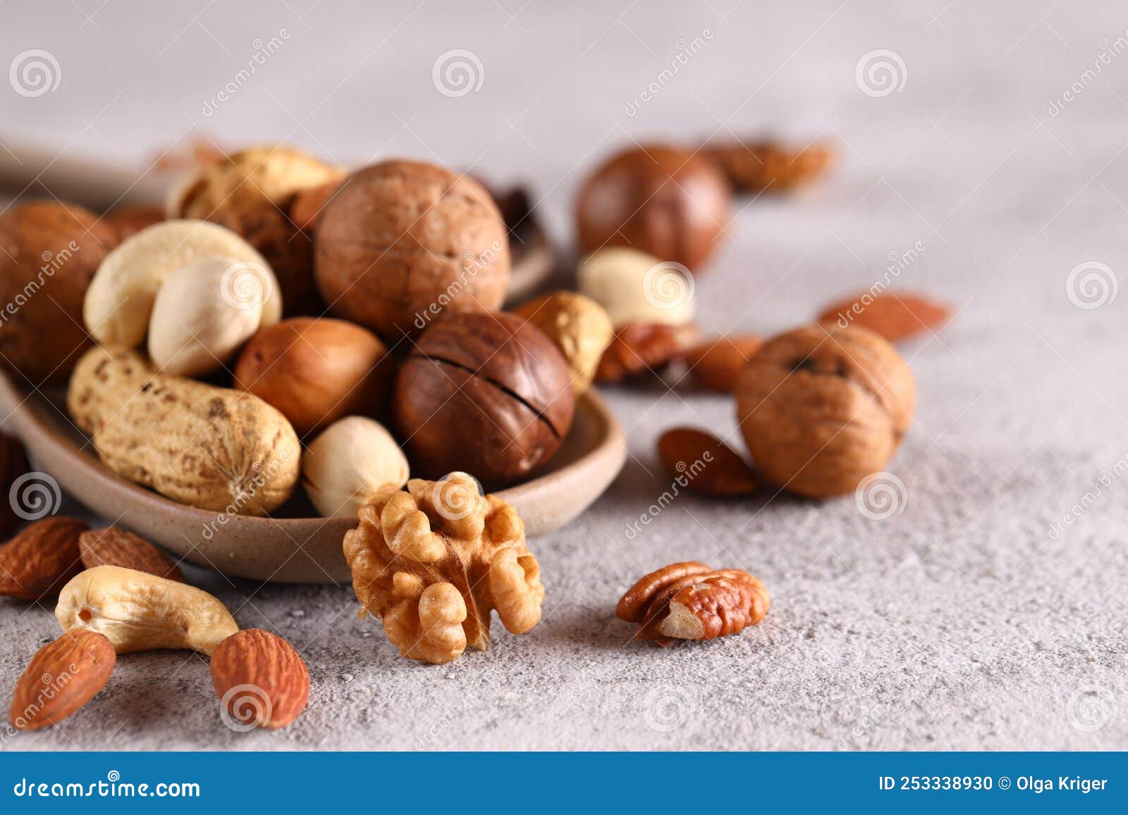 Natural mix nuts stock photo. Image of vegetarian, ingredient - 253338930