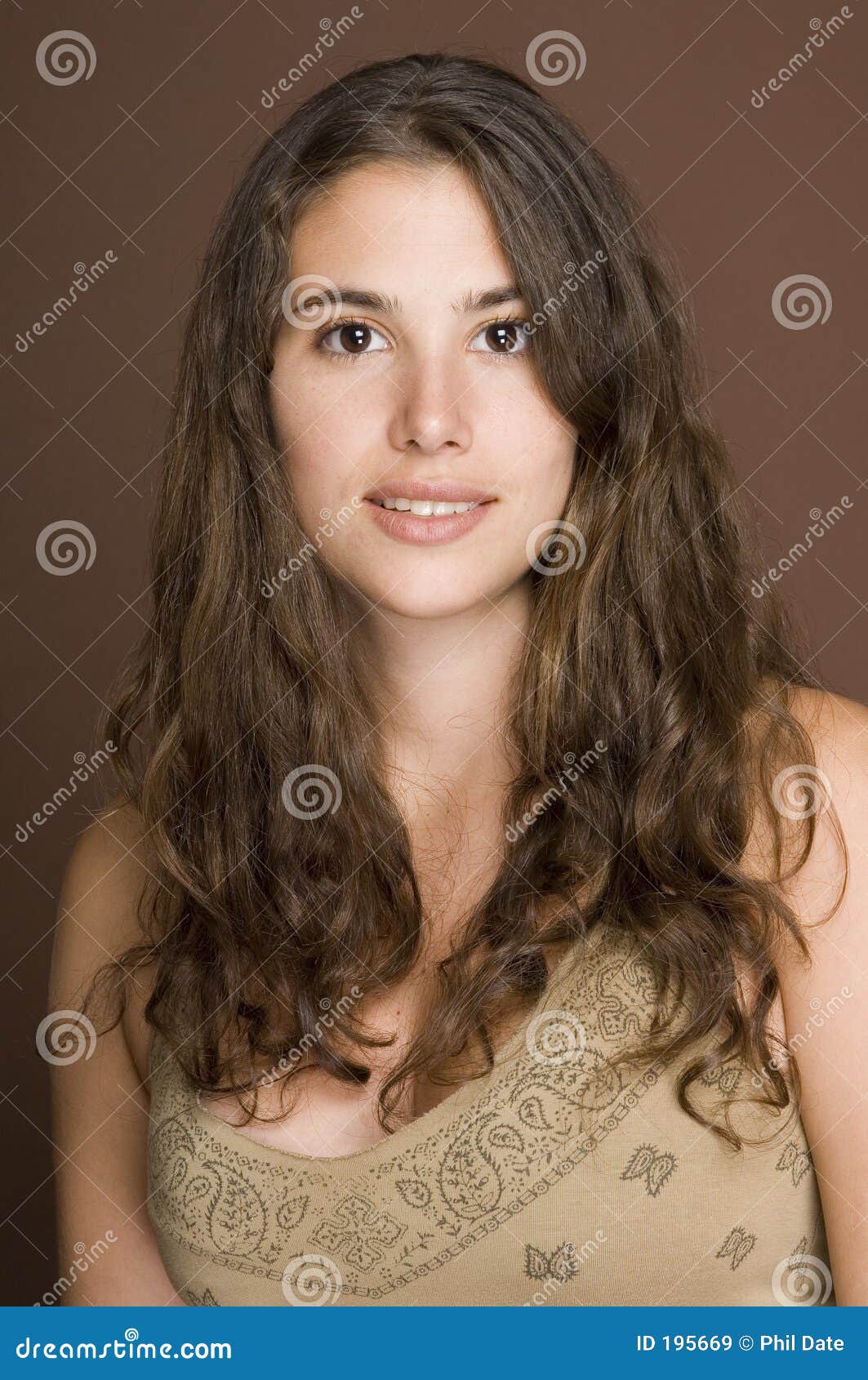 Natural Model 2 stock image. Image of background, brunette - 195669