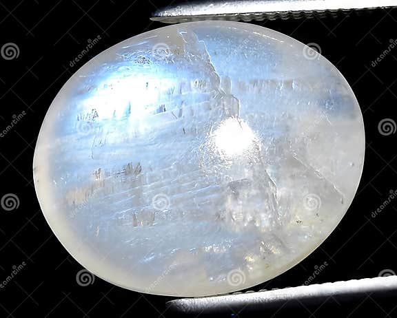 Natural Moonstone Adular Gem on the Background Stock Image - Image of ...