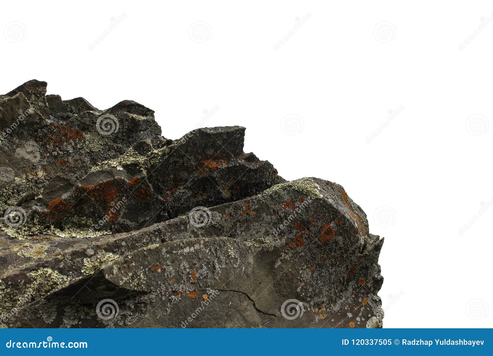 Natural Mountain Boulder on White Background Stock Image - Image of ...