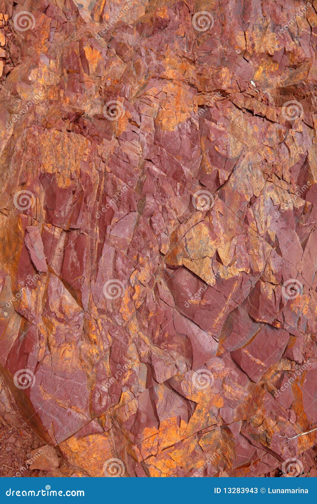 Natural Mountain with Red Rodeno Stone Stock Image - Image of abstract ...
