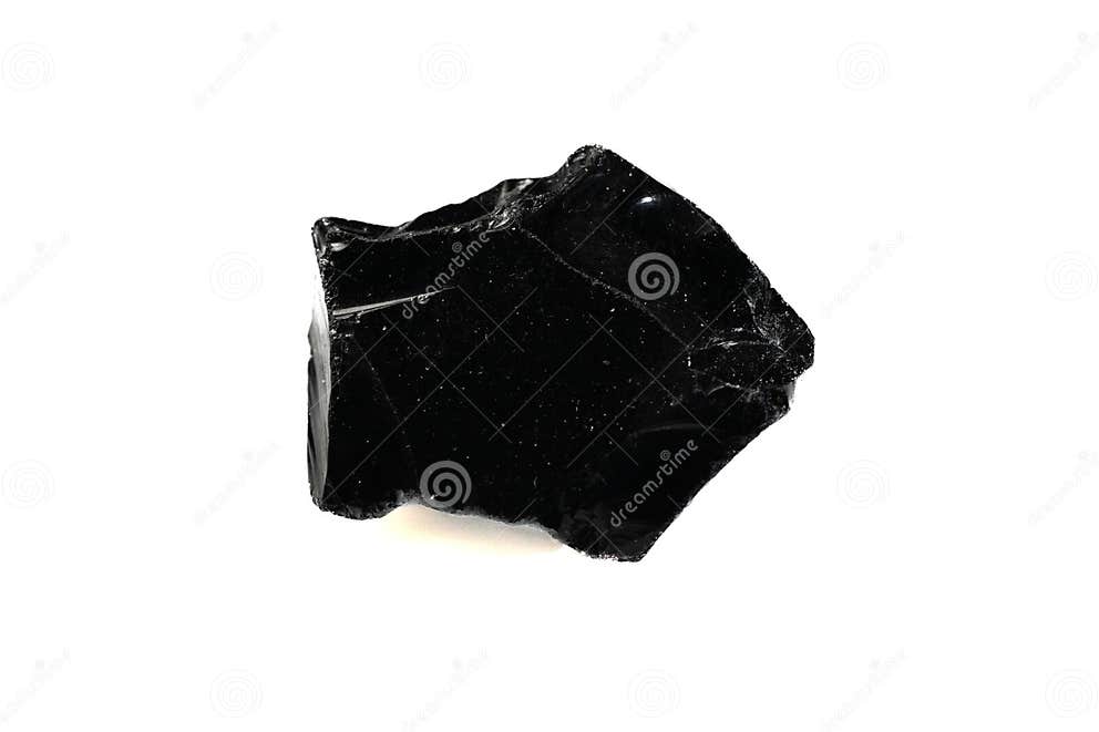 Natural Obsidian Gemstone with Glossy Black Surface and Unique Texture ...