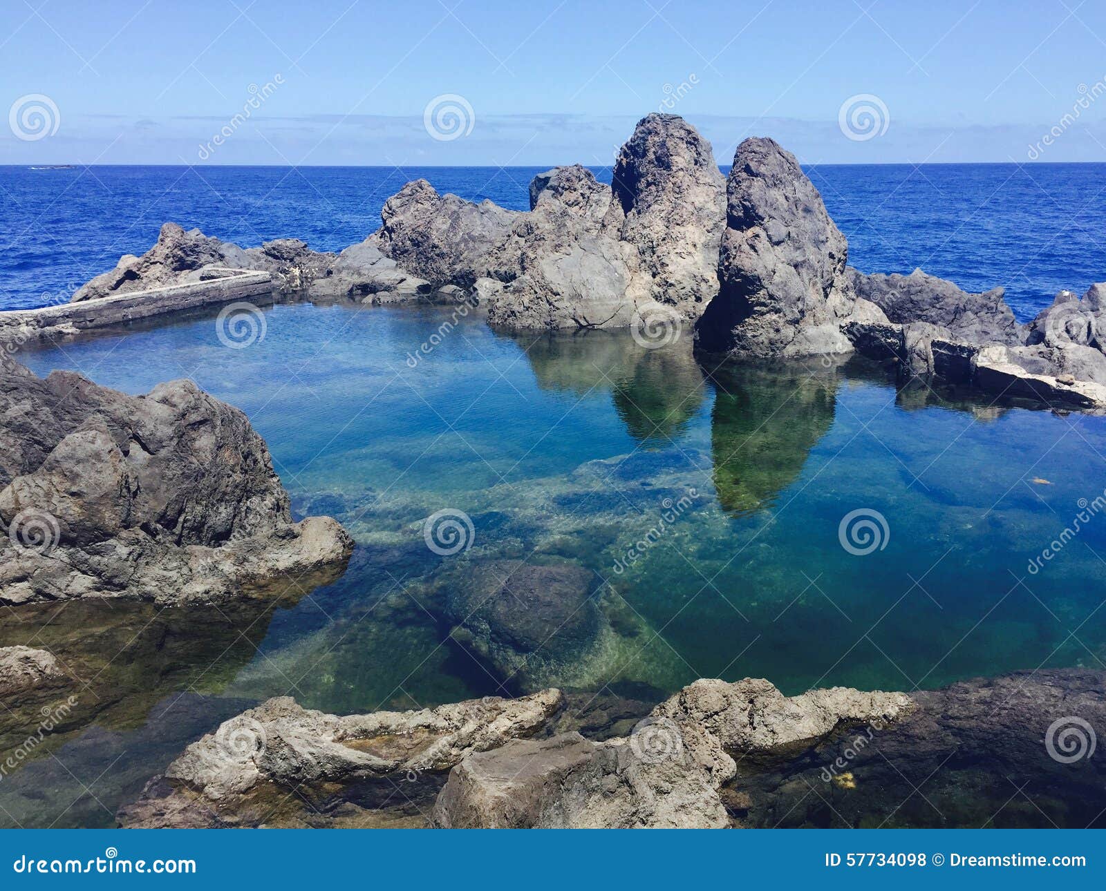 Natural ocean rock pools stock photo. Image of water - 57734098
