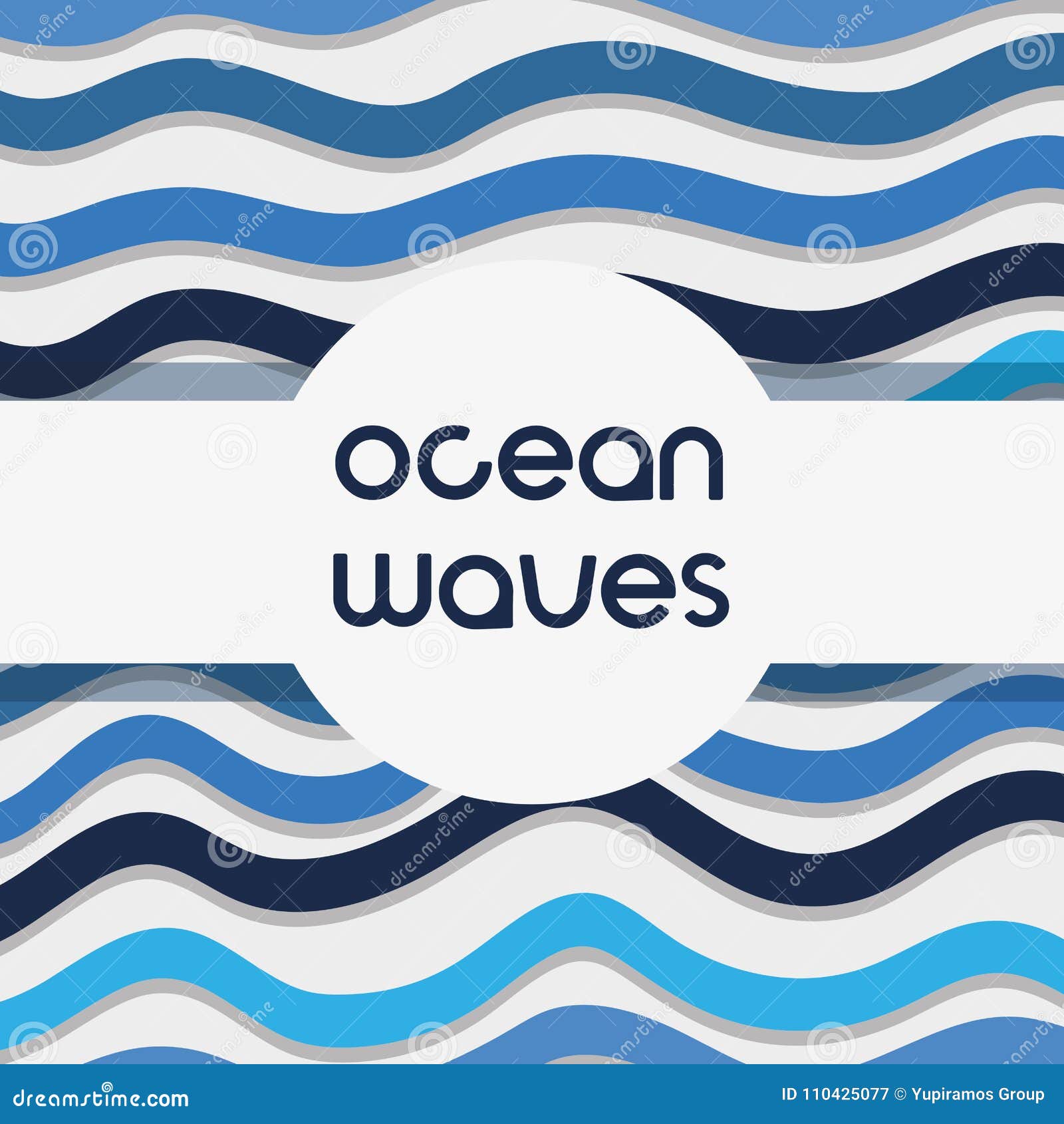 Natural Ocean Waves Background Design Stock Vector - Illustration of ...