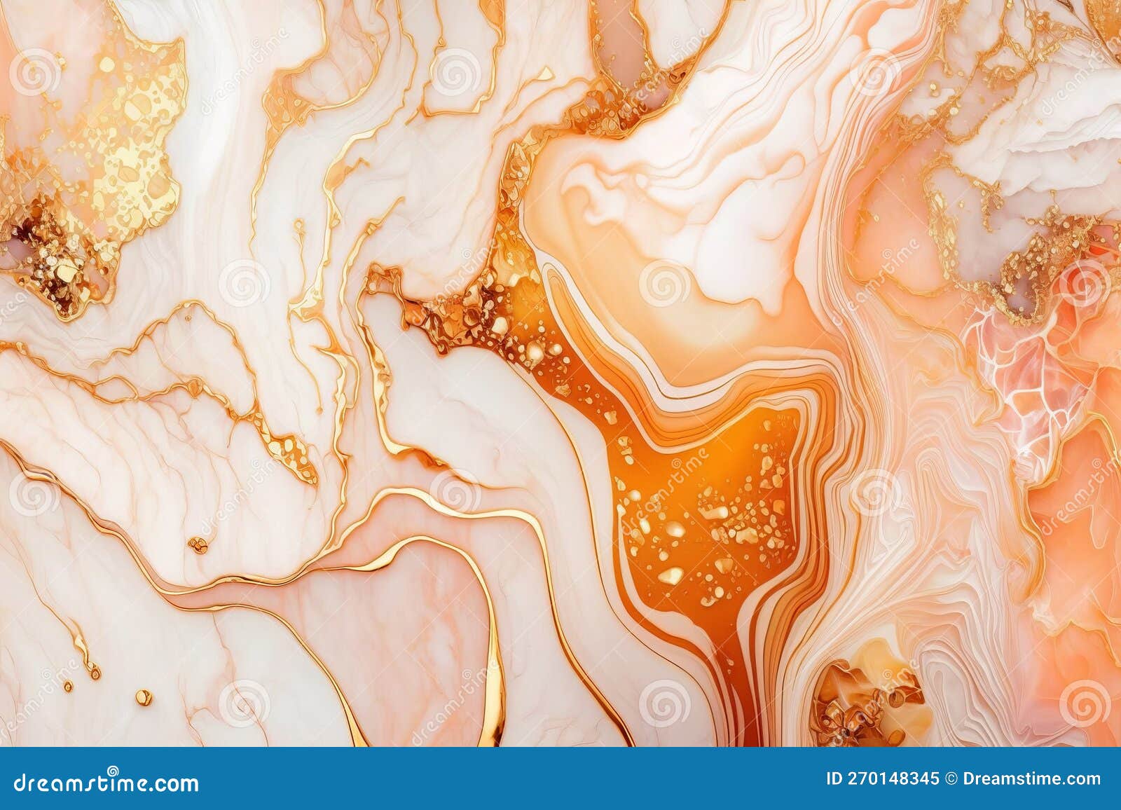 Natural Orange and Gold Marble Texture Stock Illustration ...