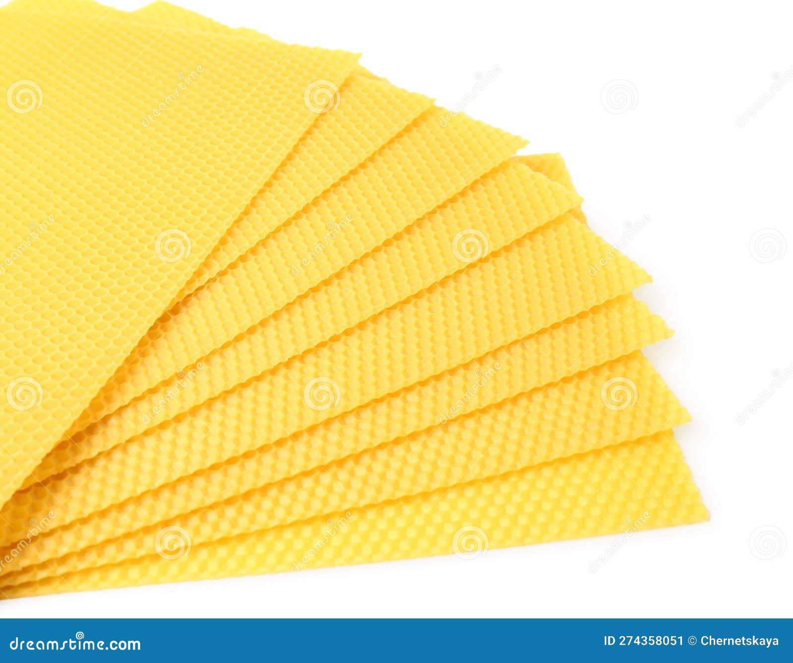 Natural Organic Beeswax Sheets on White Background Stock Image - Image ...