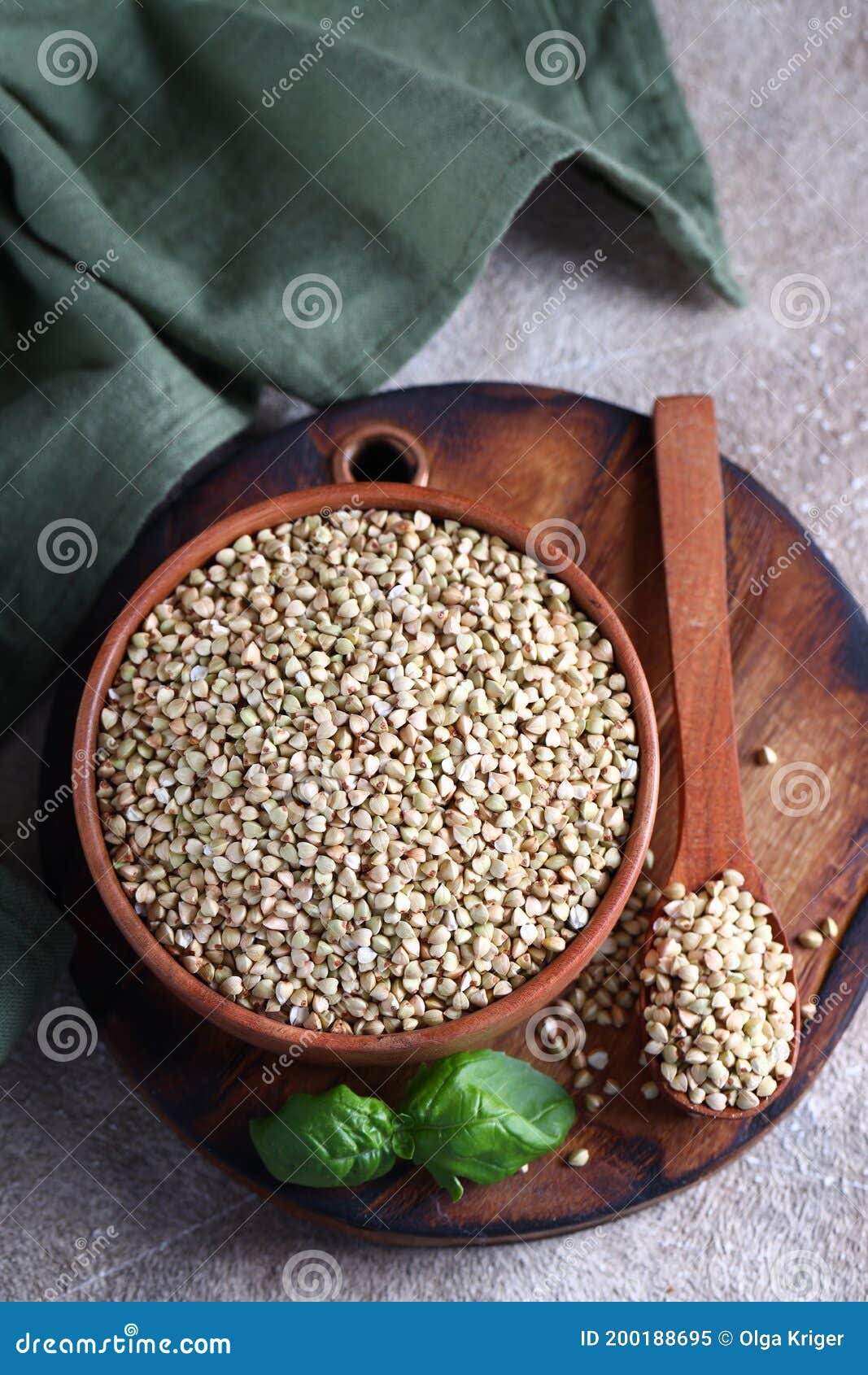 Green buckwheat stock image. Image of natural, groats - 200188695