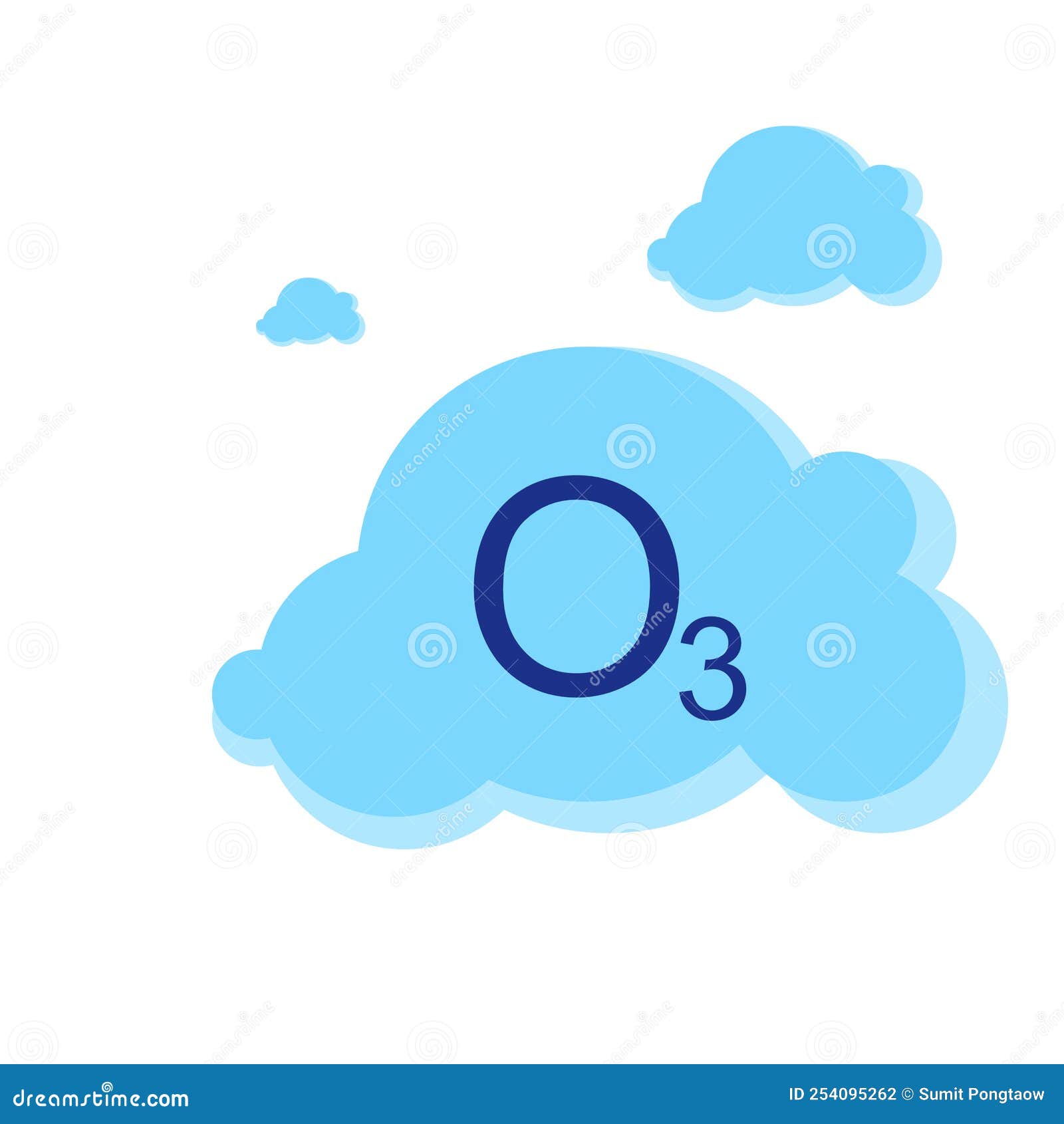 Natural Ozone on a White Background Stock Vector - Illustration of blue ...