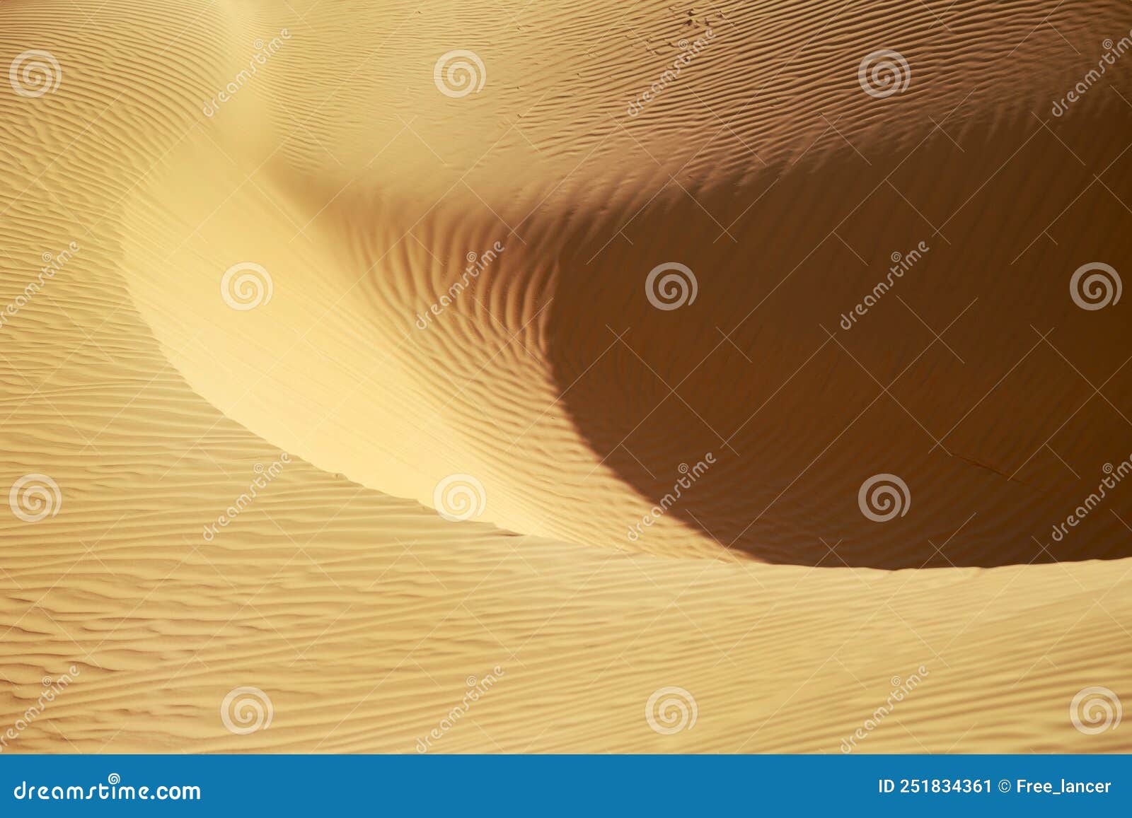 Natural Pattern of the Sand Dune in the Desert in Abu Dhabi. Closeup ...
