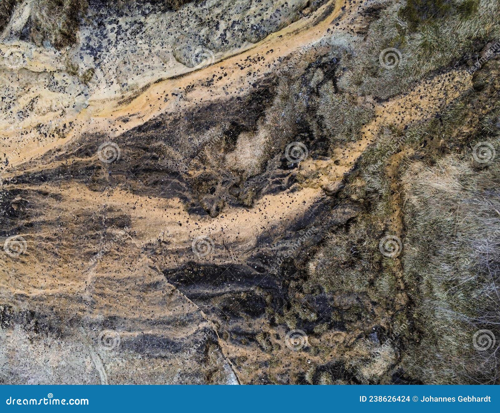 Natural Pattern from a Small River Stock Photo - Image of outside ...