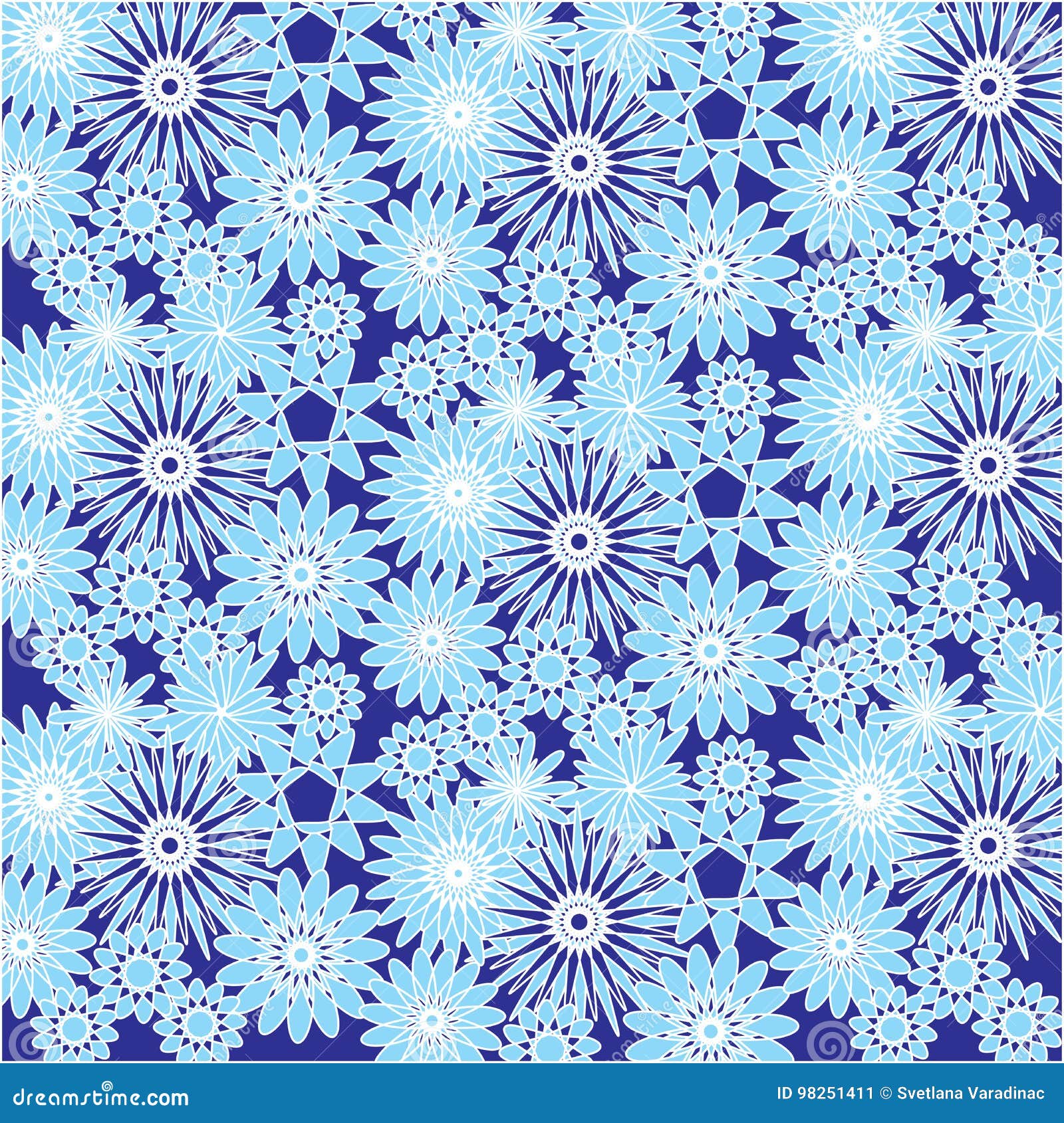 Natural Pattern or Wallpaper with Different Flowers Stock Vector ...