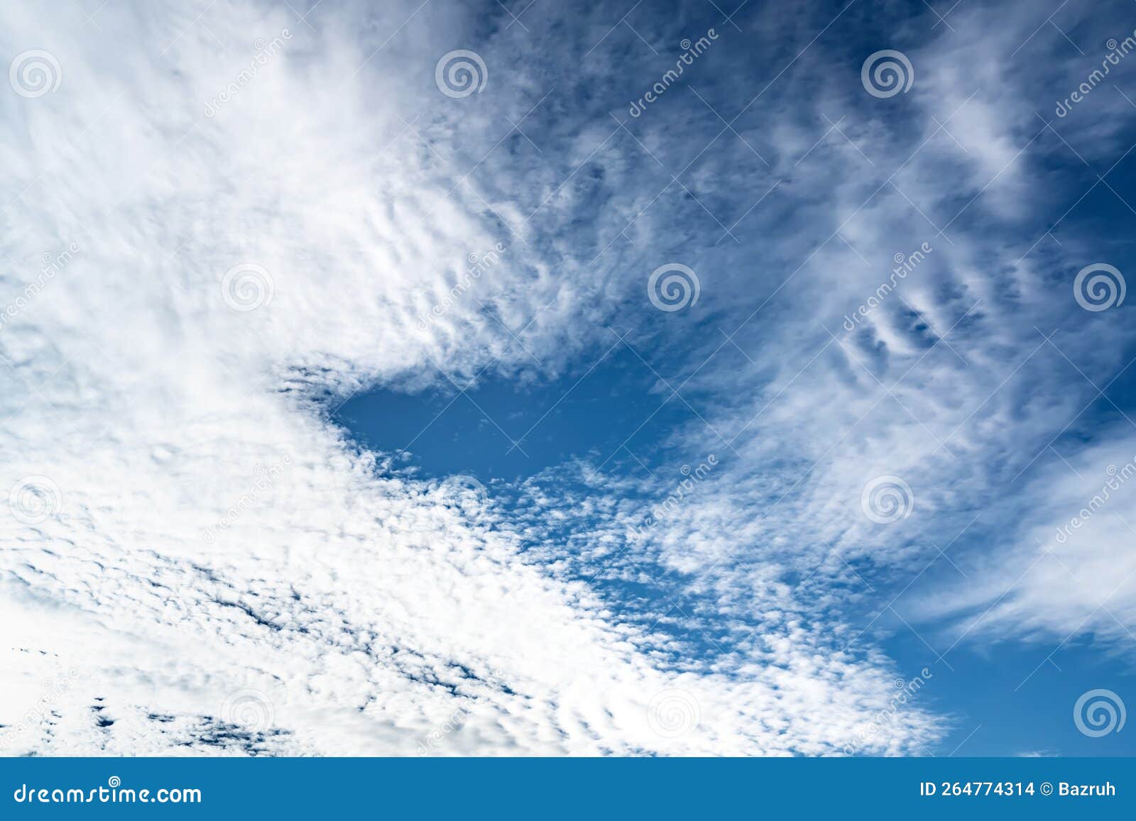 Natural Cloud Patterns on the Blue Sky Background Stock Photo - Image ...