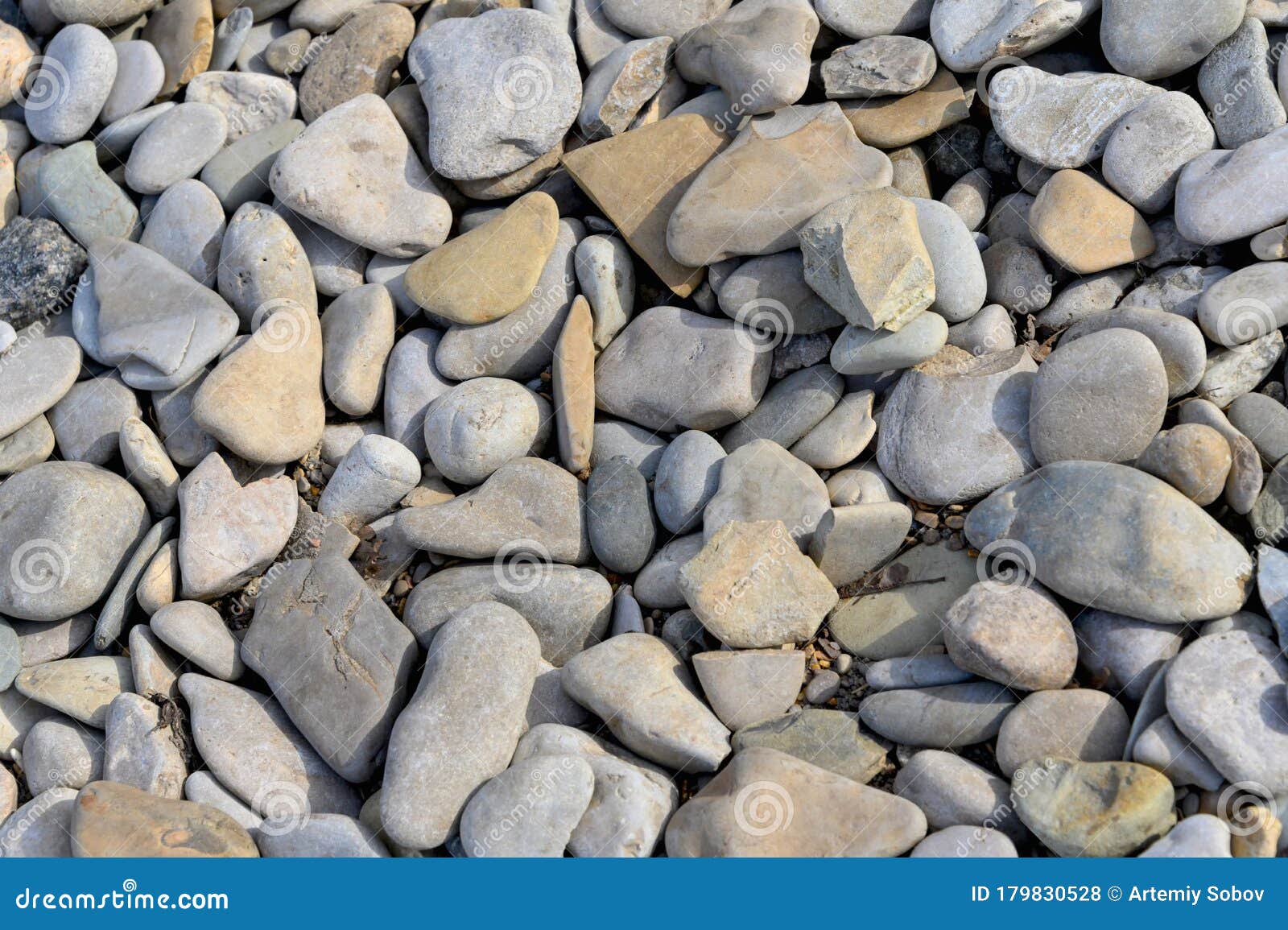 Natural Pebble Background. Gray Pebbles Close-up Stock Photo - Image of ...