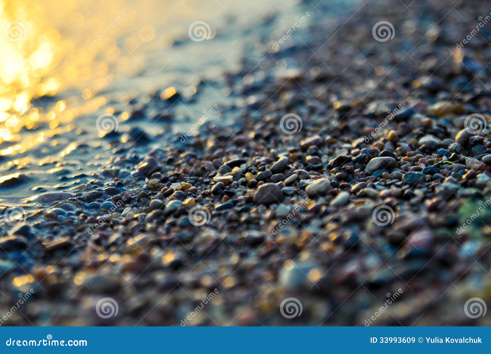 Natural pebblestone stock image. Image of edge, sunset - 33993609