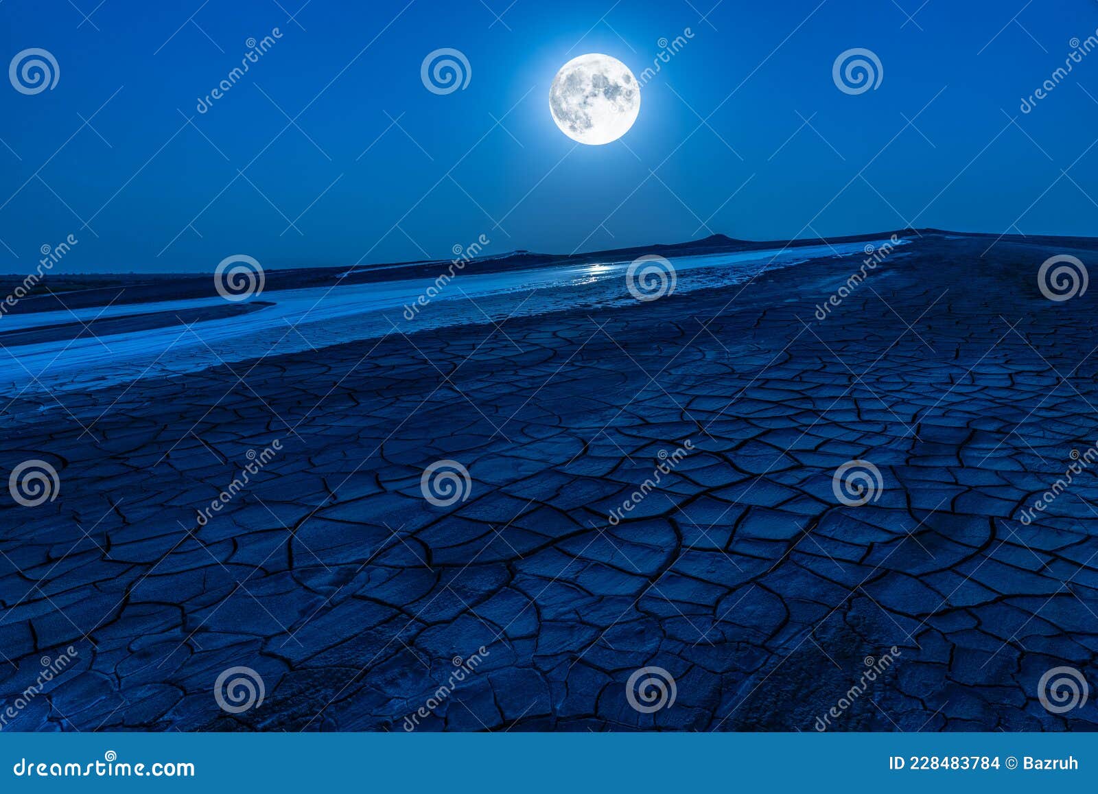 Natural Phenomenon Mud Volcano Stock Photo - Image of moon, scenic ...