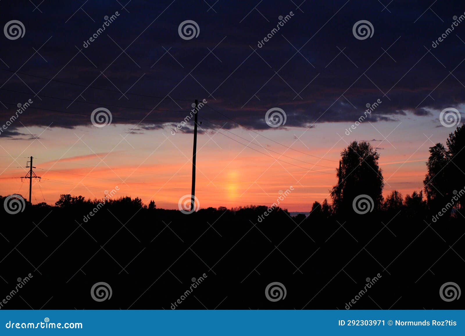 A Natural Phenomenon, or Sun Pole Stock Image - Image of morning ...