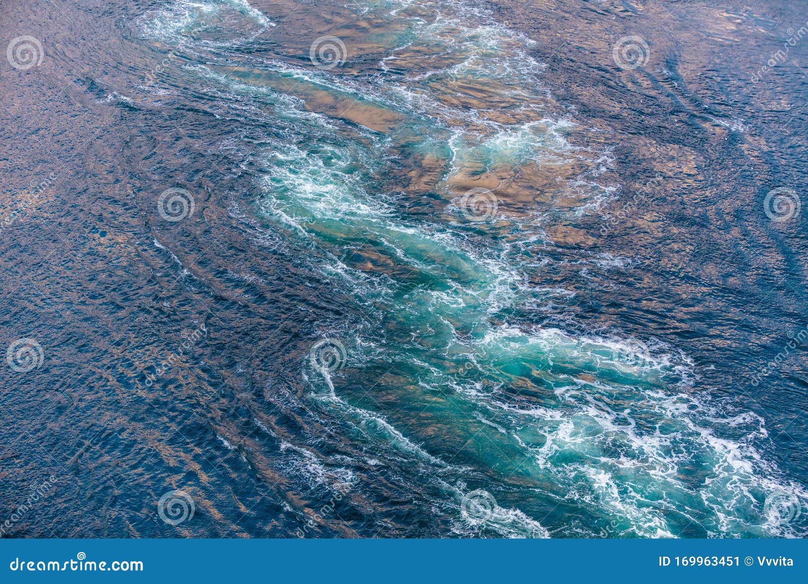 Whirlpool on the Mountain River Stock Image - Image of blue, water ...