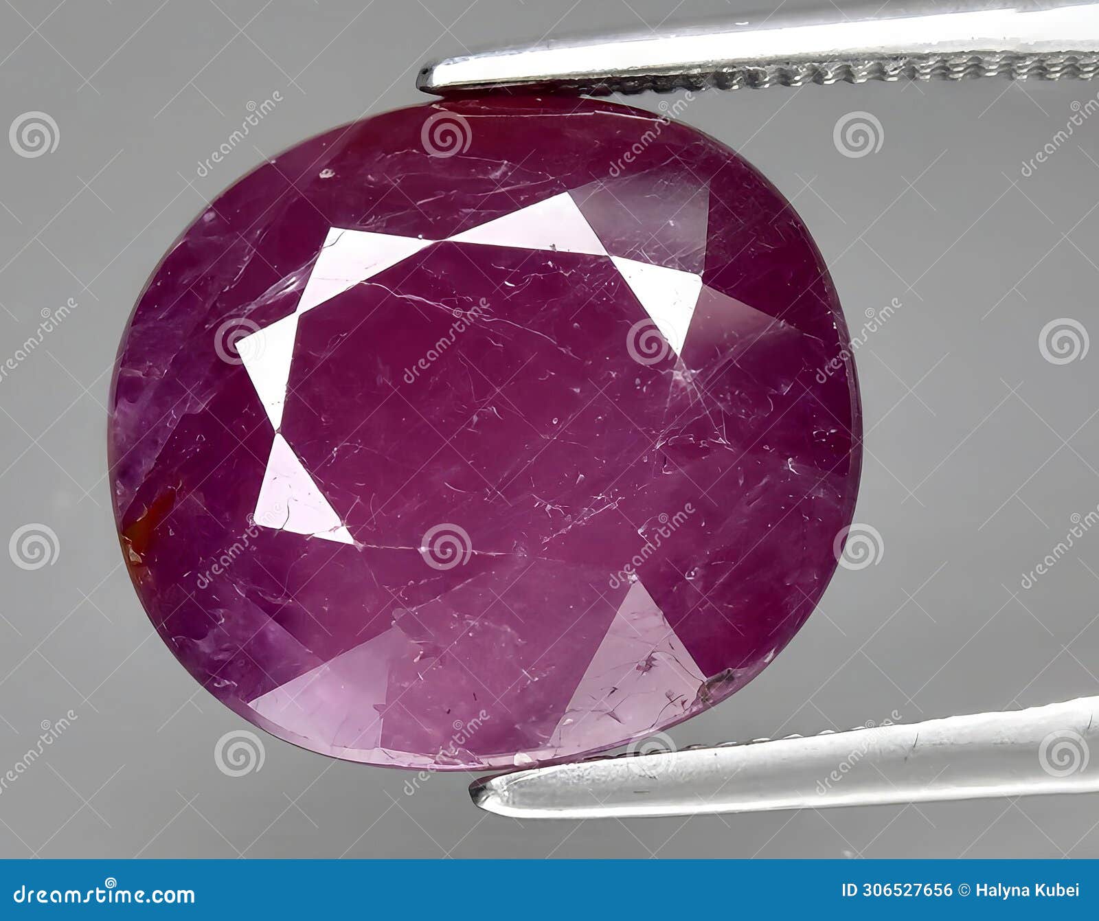 Natural Pink Ruby Gem on the Background Stock Illustration ...