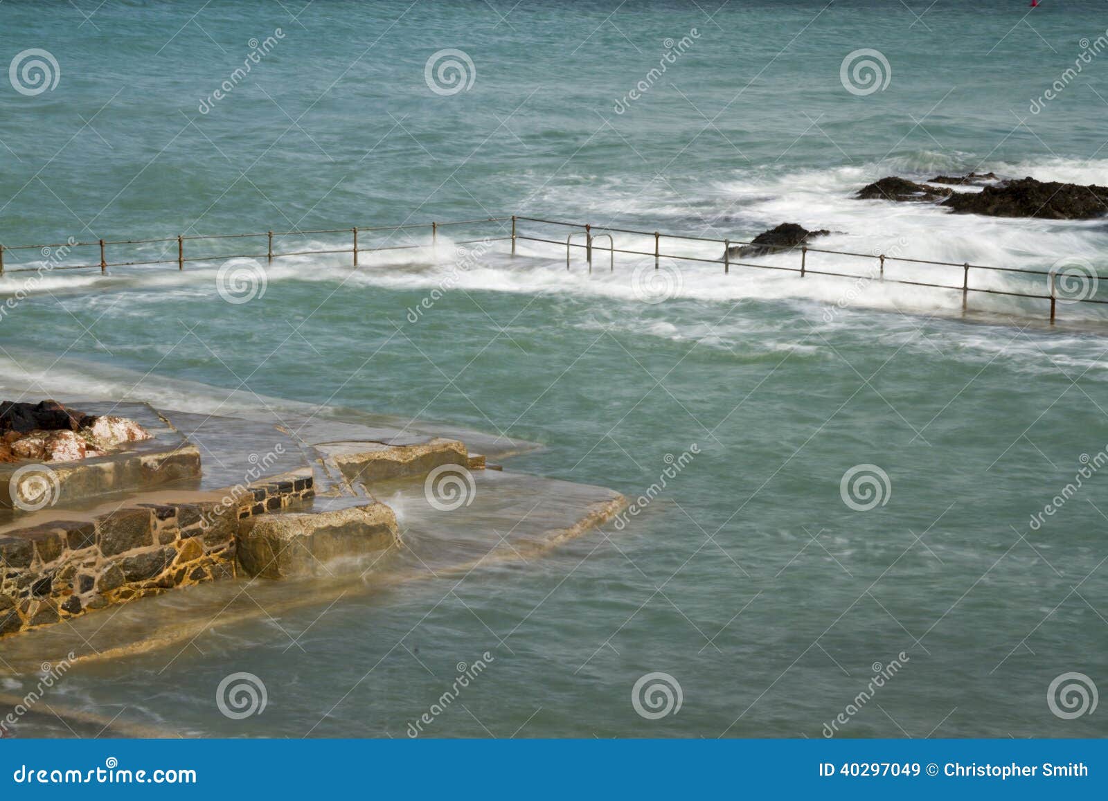 Natural Pool in Guernsey stock image. Image of surface - 40297049