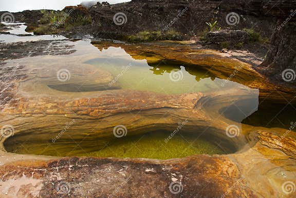Natural Pools, Mount Roraima Stock Photo - Image of nature, puddle ...