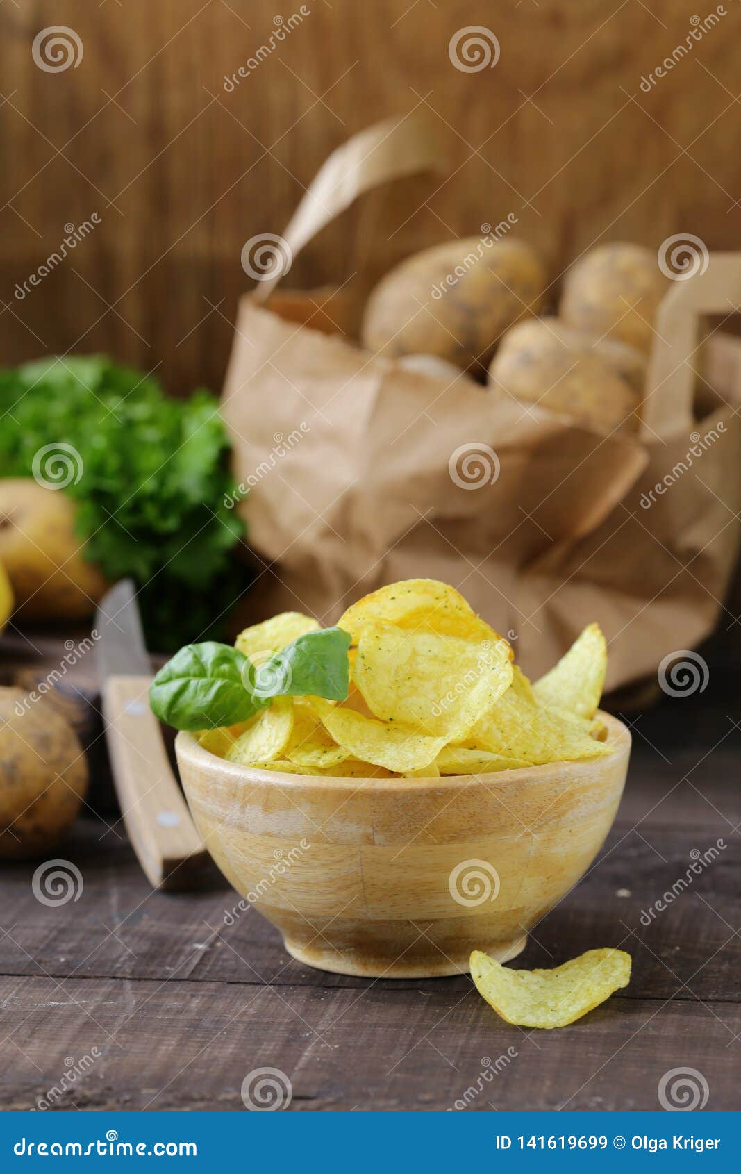Natural potato chips stock image. Image of golden, chips - 141619699