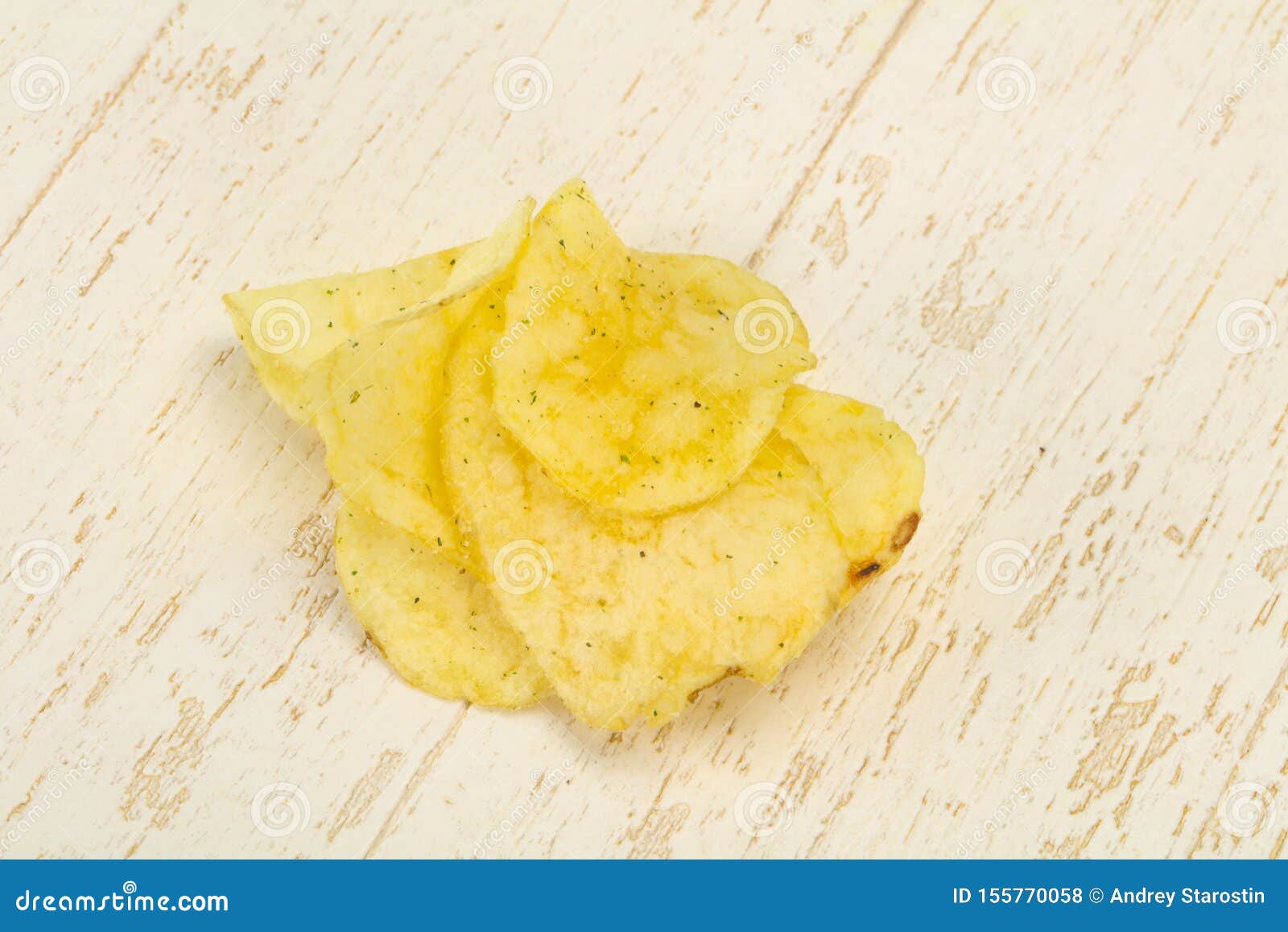Natural Potato Salted Chips Heap Stock Photo - Image of food, rustic ...