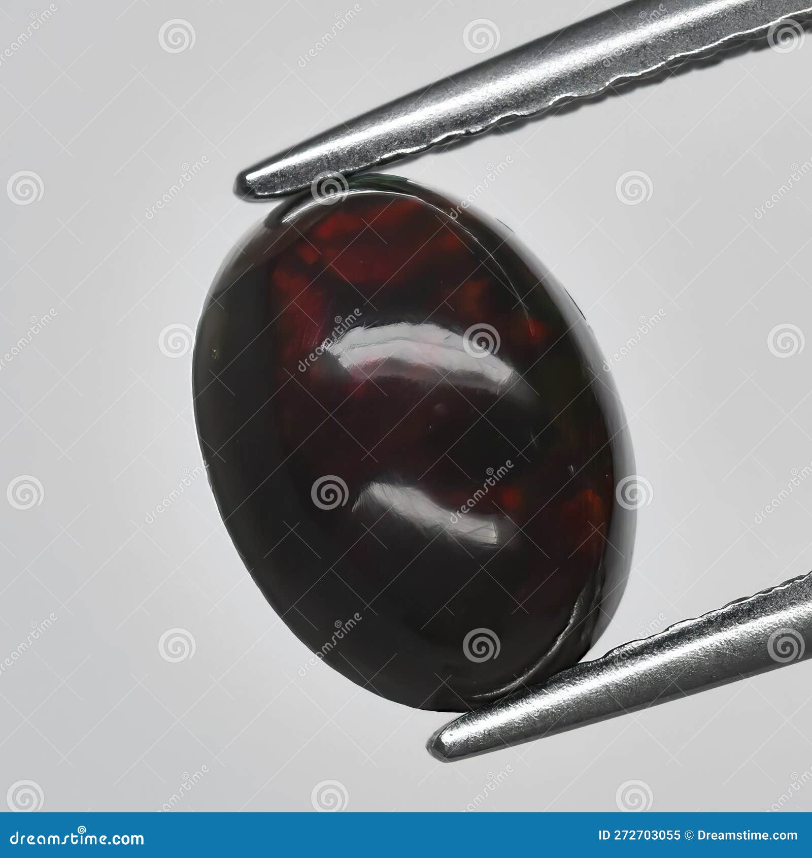 Natural Precious Stone Noble Opal on a Black Background Stock Image ...