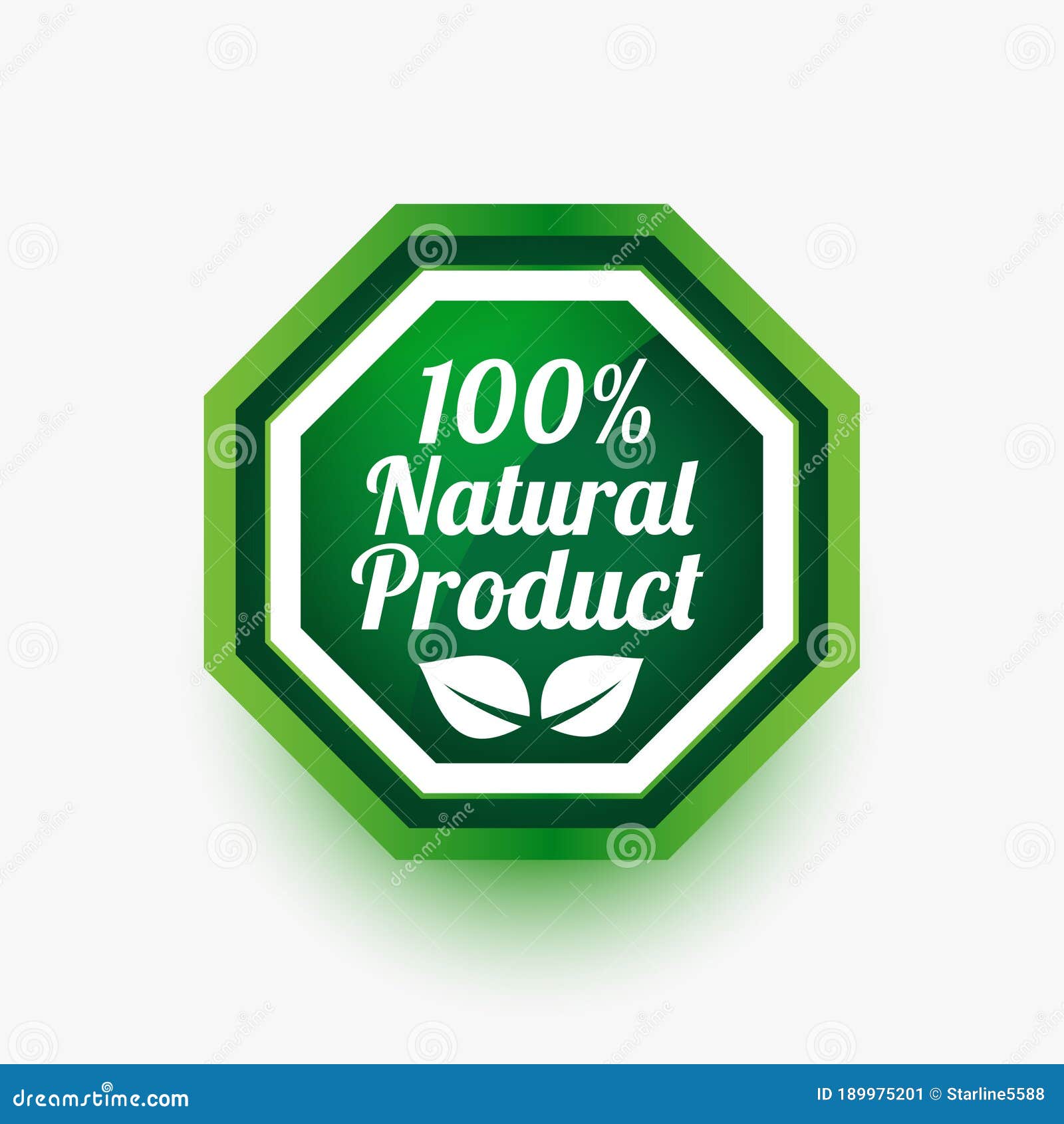Natural Product Green Label or Sticker Design Stock Vector ...