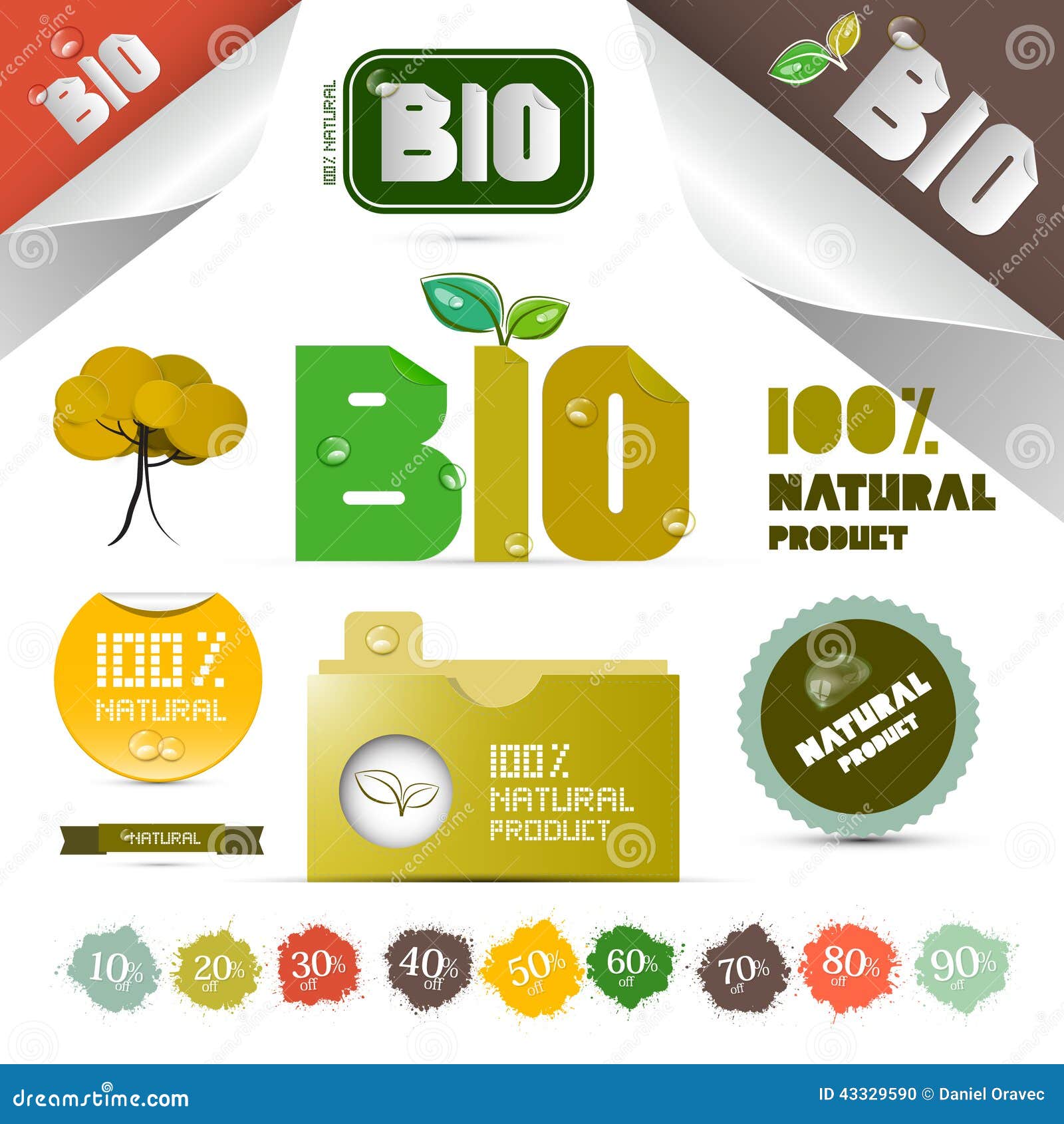 Natural Product Labels - Tags - Stickers Set Stock Vector ...