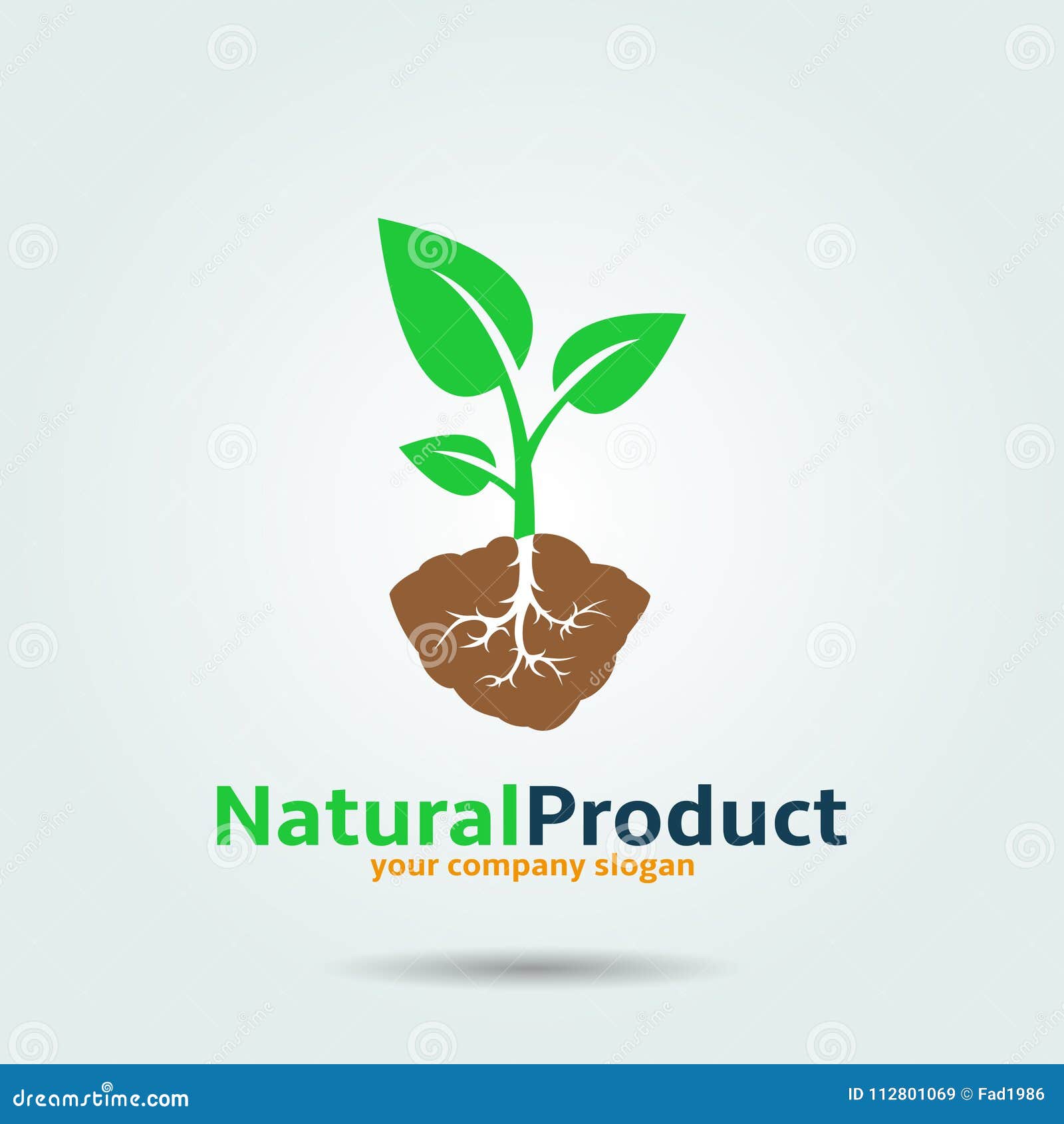 Natural Product Vector Logo Design Template Stock Vector - Illustration ...